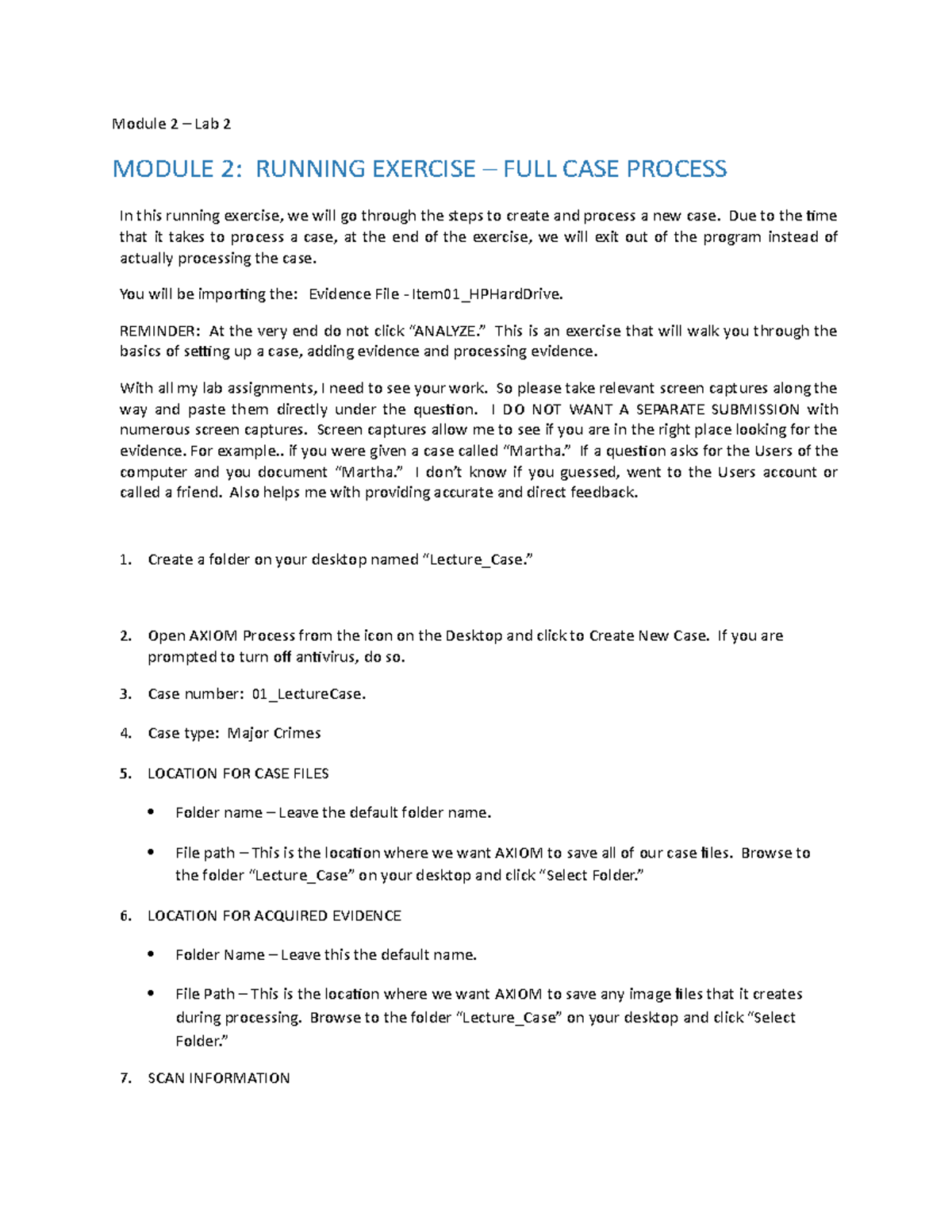 Lab 2 - Module 2 - lec - Module 2 – Lab 2 MODULE 2: RUNNING EXERCISE ...