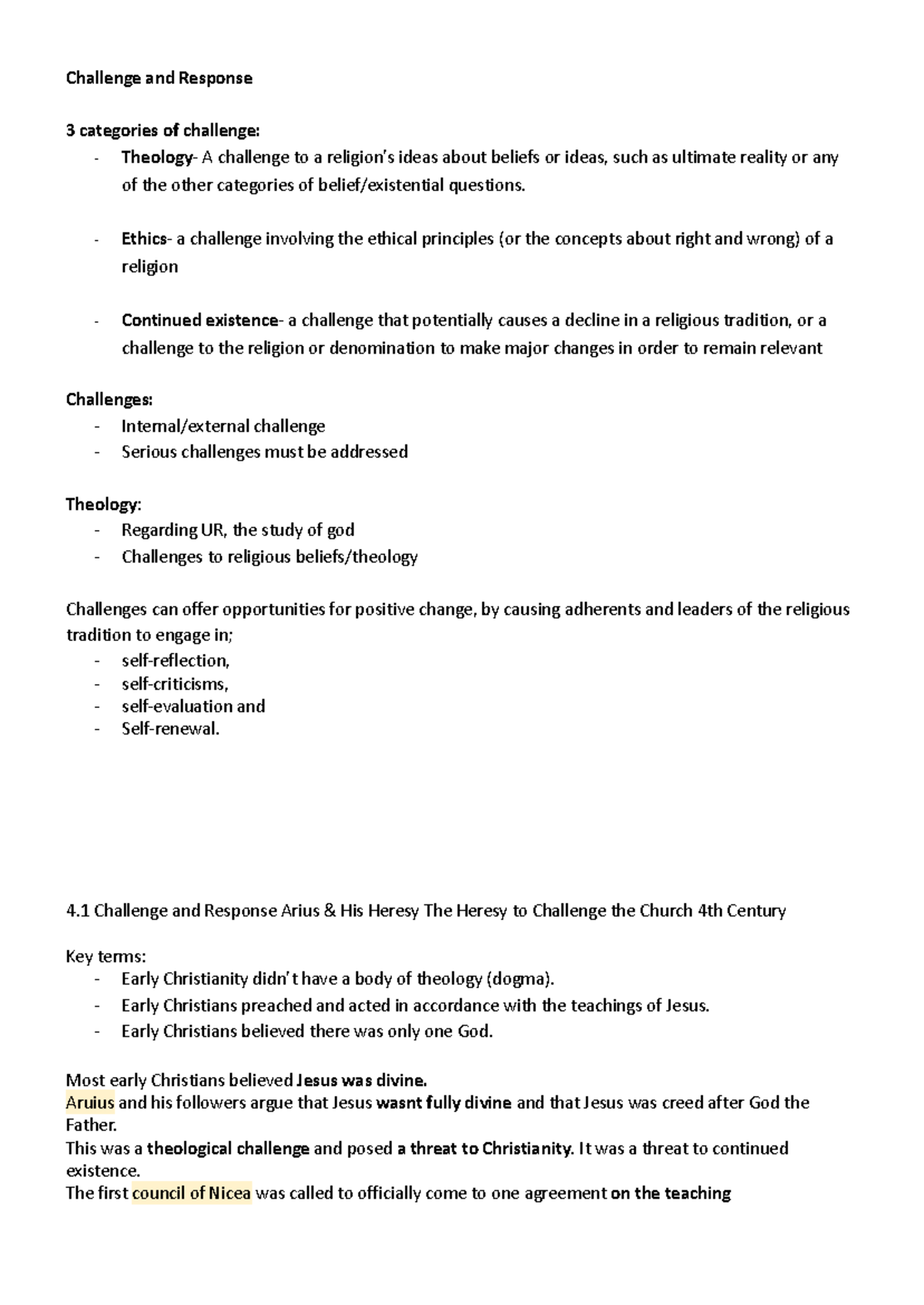 4.1 Intro Theory - Challenge and Response 3 categories of challenge ...