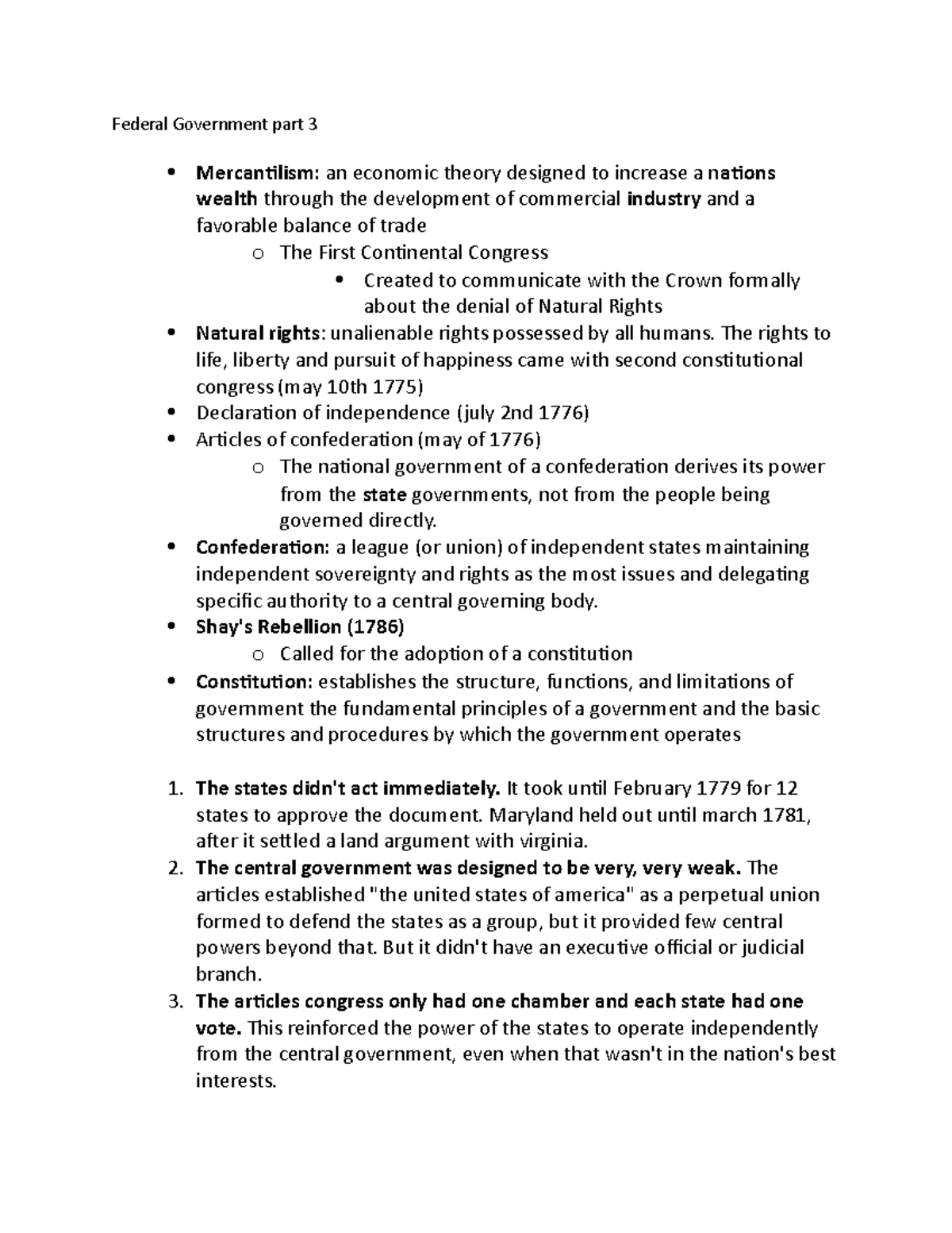 Federal Government part 3 - The rights to life, liberty and pursuit of ...