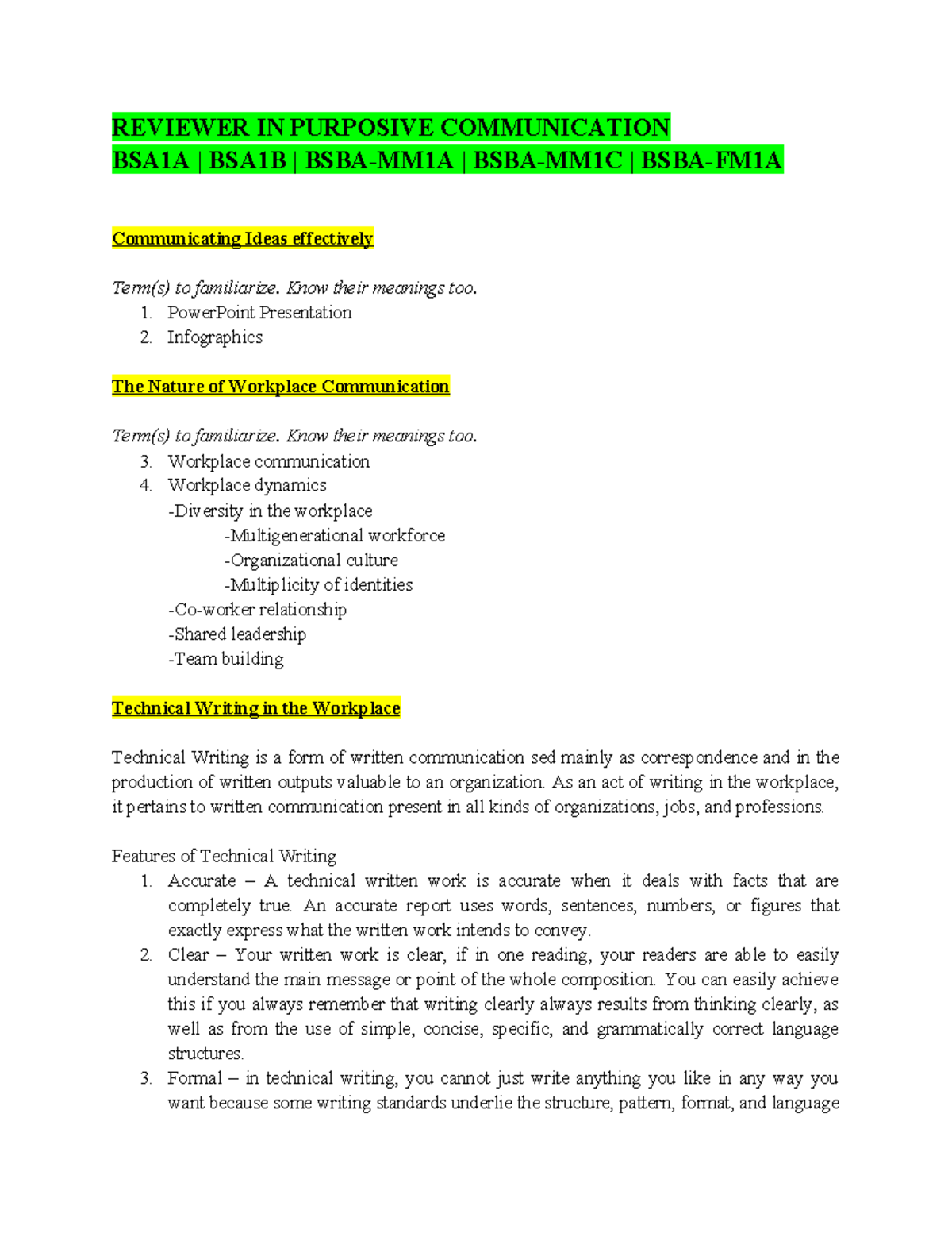 Reviewer- Purcomm - lecture in purcom - REVIEWER IN PURPOSIVE ...