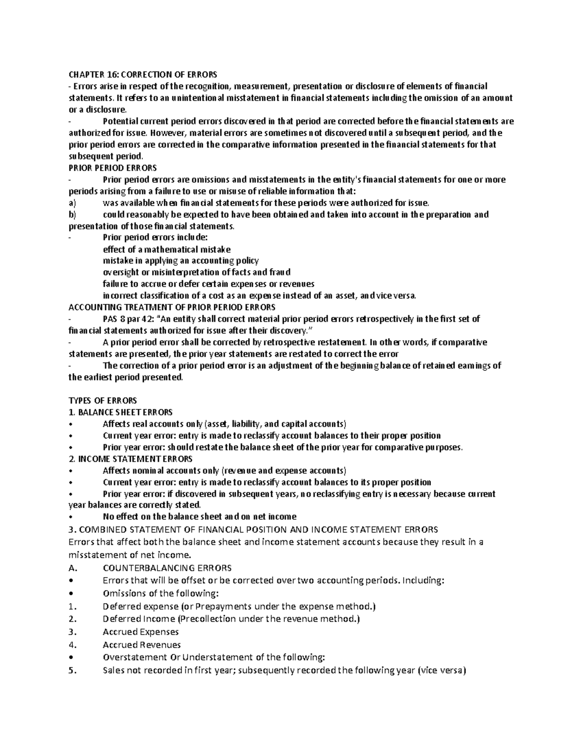 Chapter-16- Draft - CHAPTER 16: CORRECTION OF ERRORS - CHAPTER 16 ...