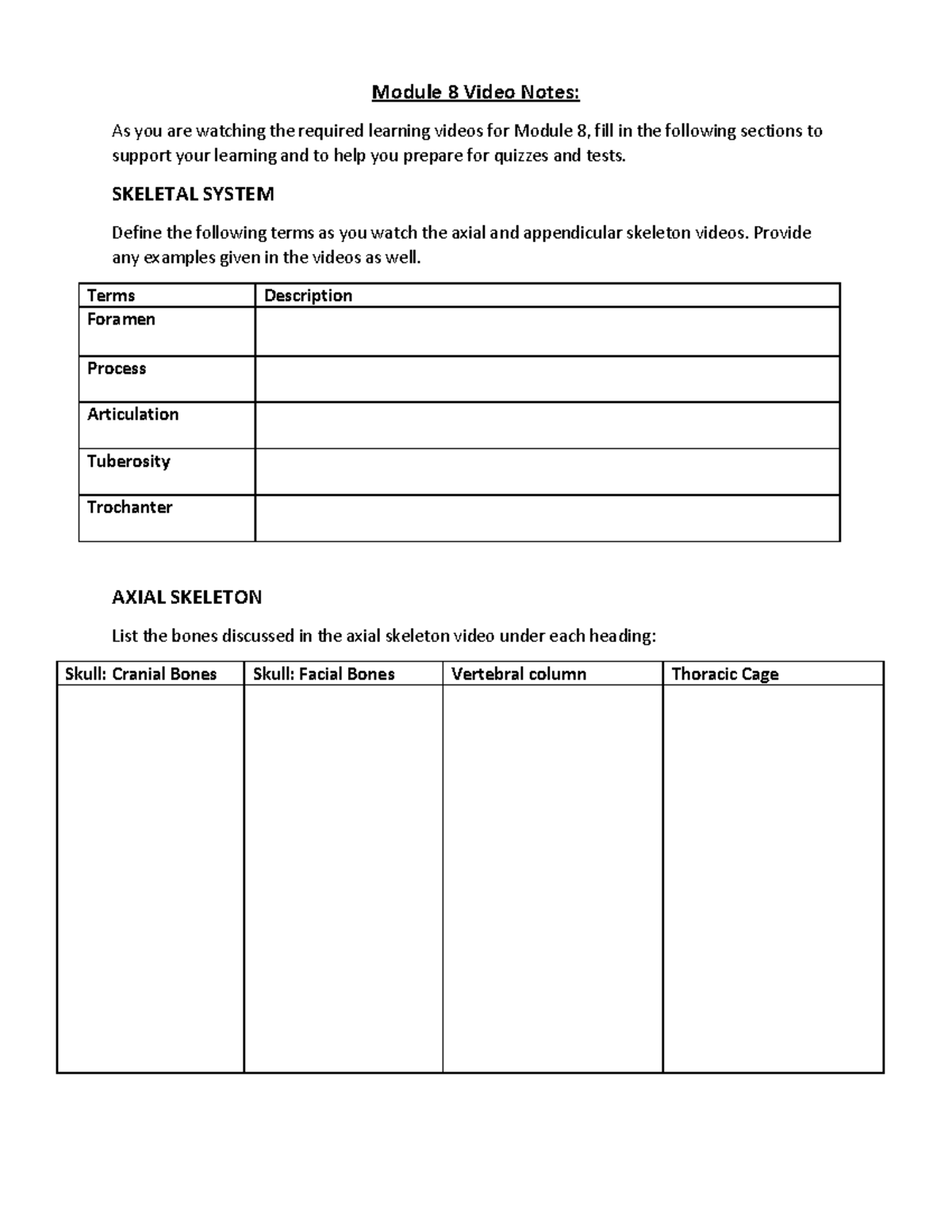 Module 8 Video notes - Module 8 Video Notes: As you are watching the ...