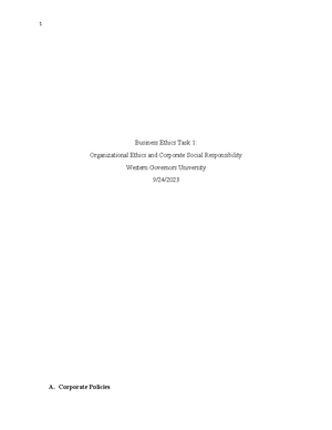 D079 Task 1 copy - Task 1 - D079 RNM1 or BXM1 - Business Environment ...