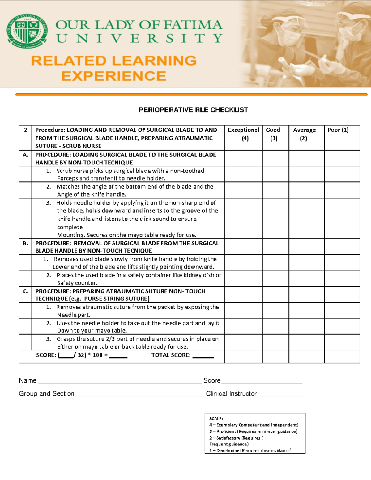 Loading-and-Removal-of-Surgical-Blade - PERIOPERATIVE RLE CHECKLIST ...