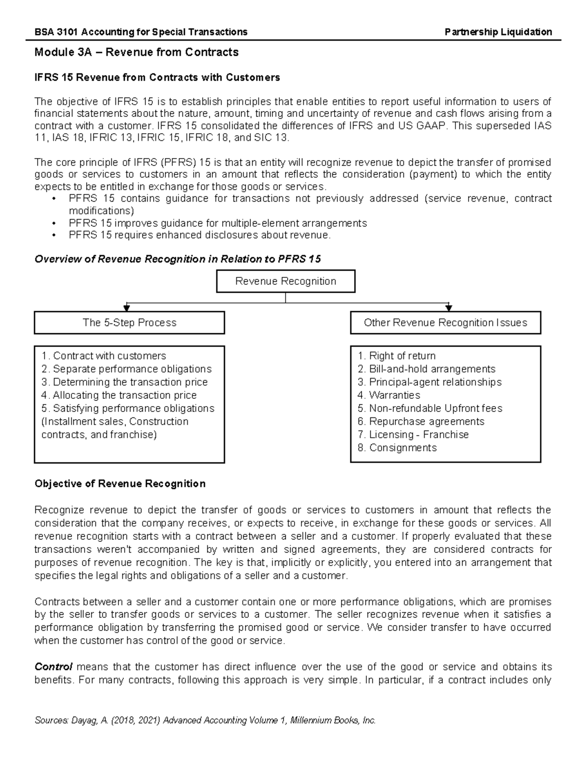 Toaz - Lecture notes 1 - Module 3A – Revenue from Contracts IFRS 15 ...