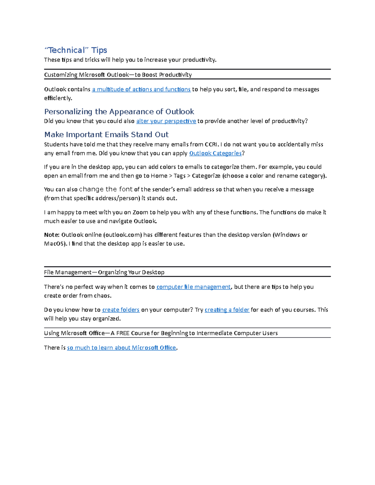 Technical Tips - Coursework for College Writing 2022 - “Technical” Tips ...