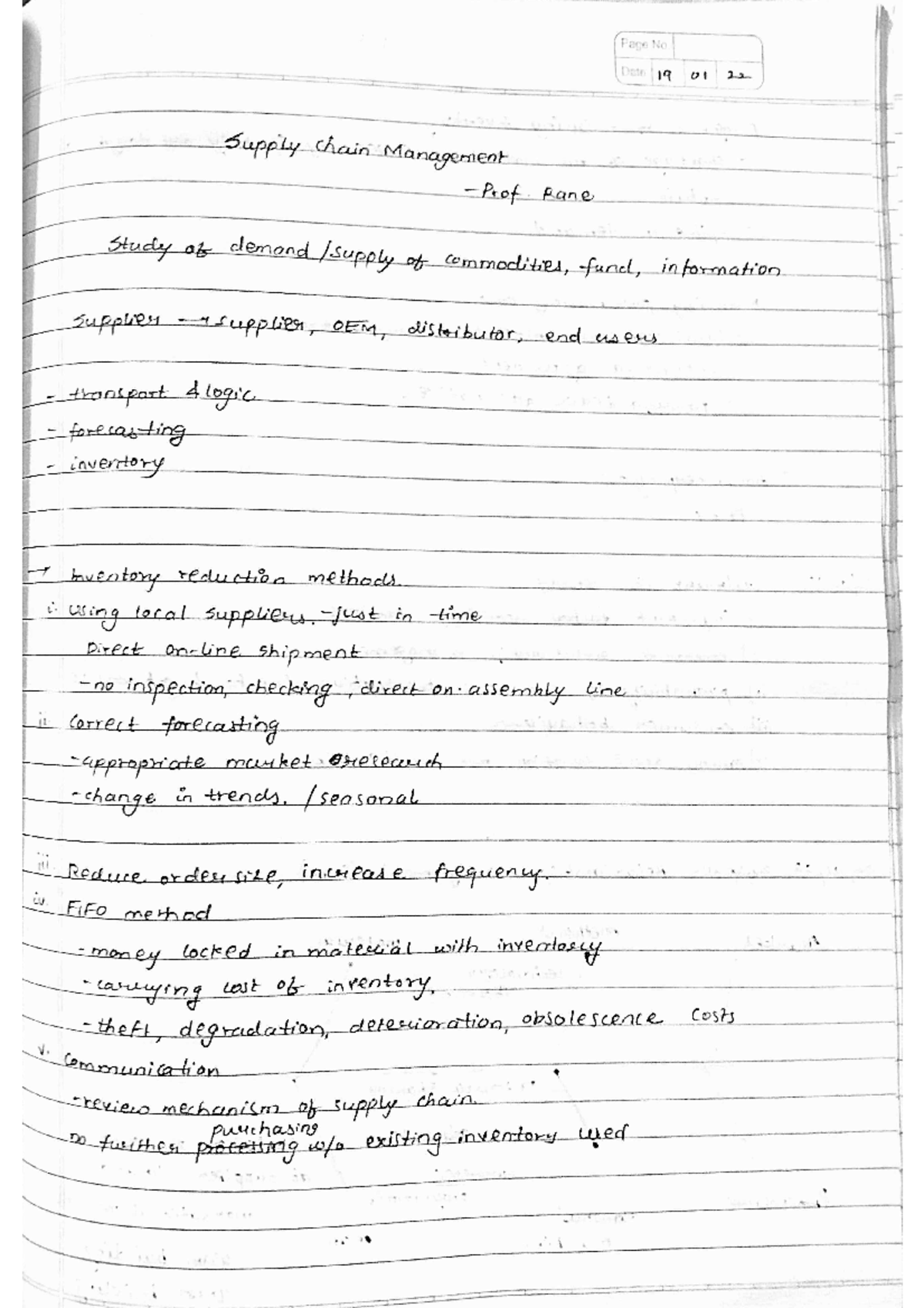 Supply Chain Management introduction notes - Studocu