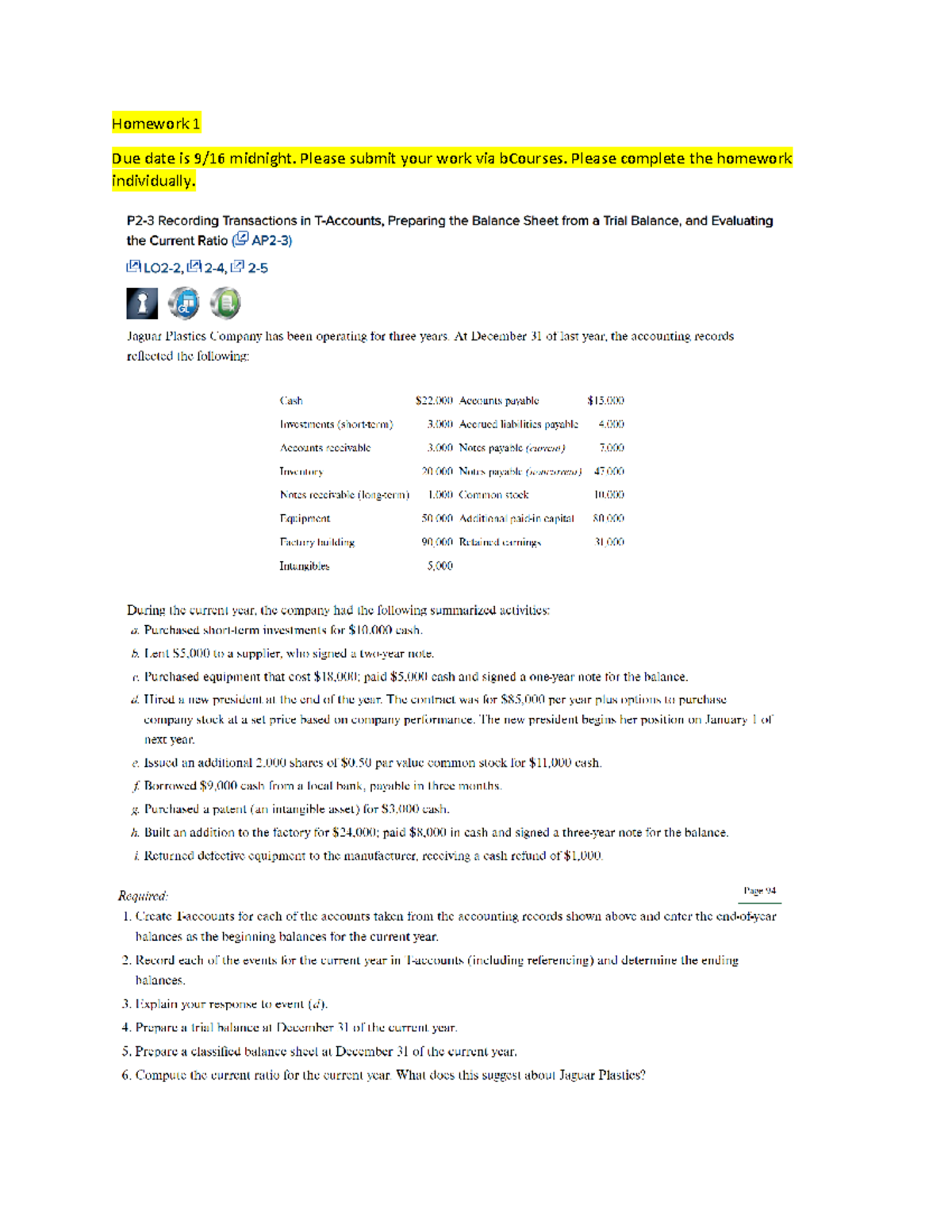 UGBA 102A 003 homework 1 solution - UGBA 102A - Homework 1 Due date is ...