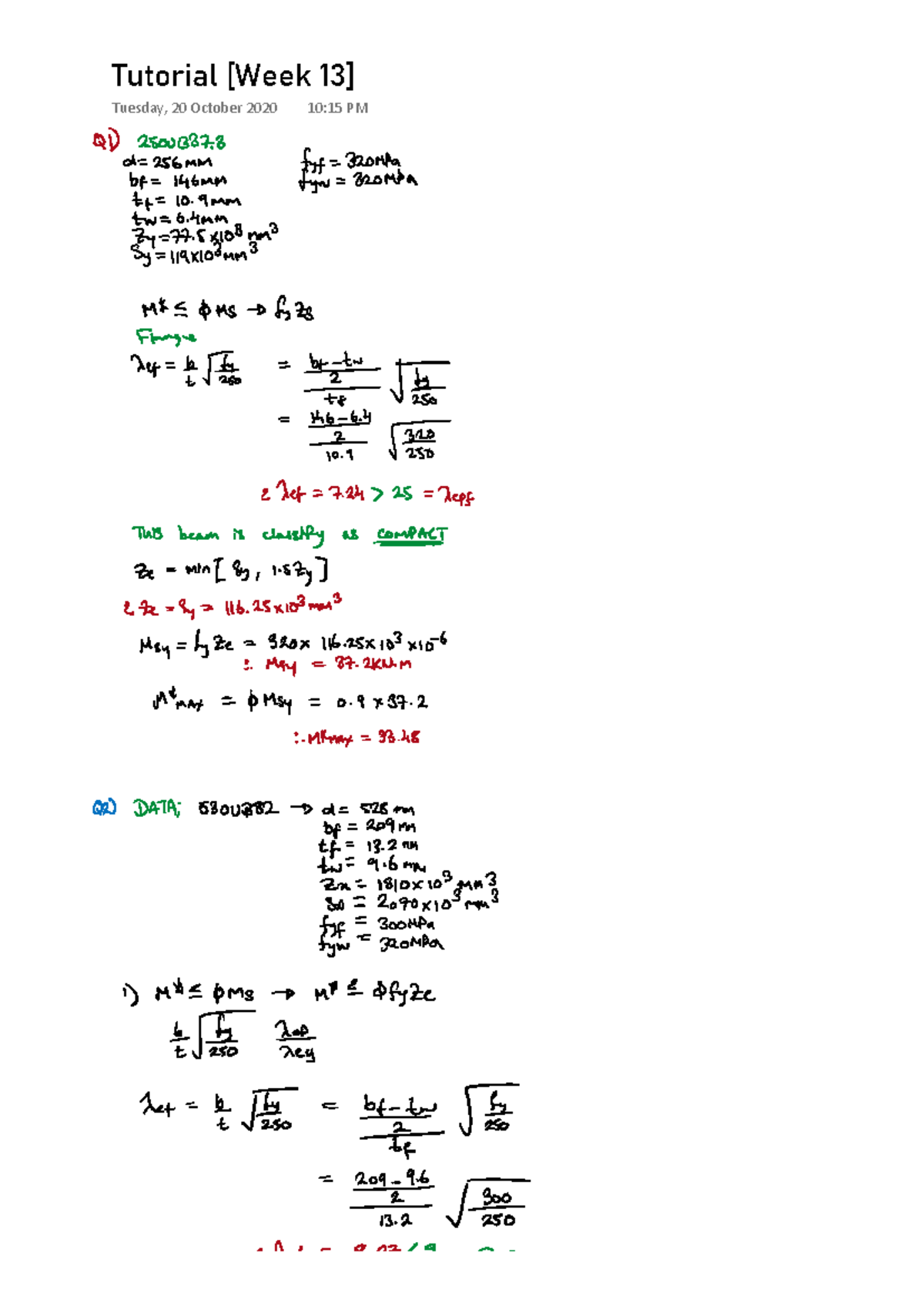 Tutorial work 12 - 300733 - dçãÈØ ̄ ¼ ʜw ¹ ɷɹʝ dƵĞƐĚĂLJ͕ ϮϬ KĐƚŽďĞƌ ...