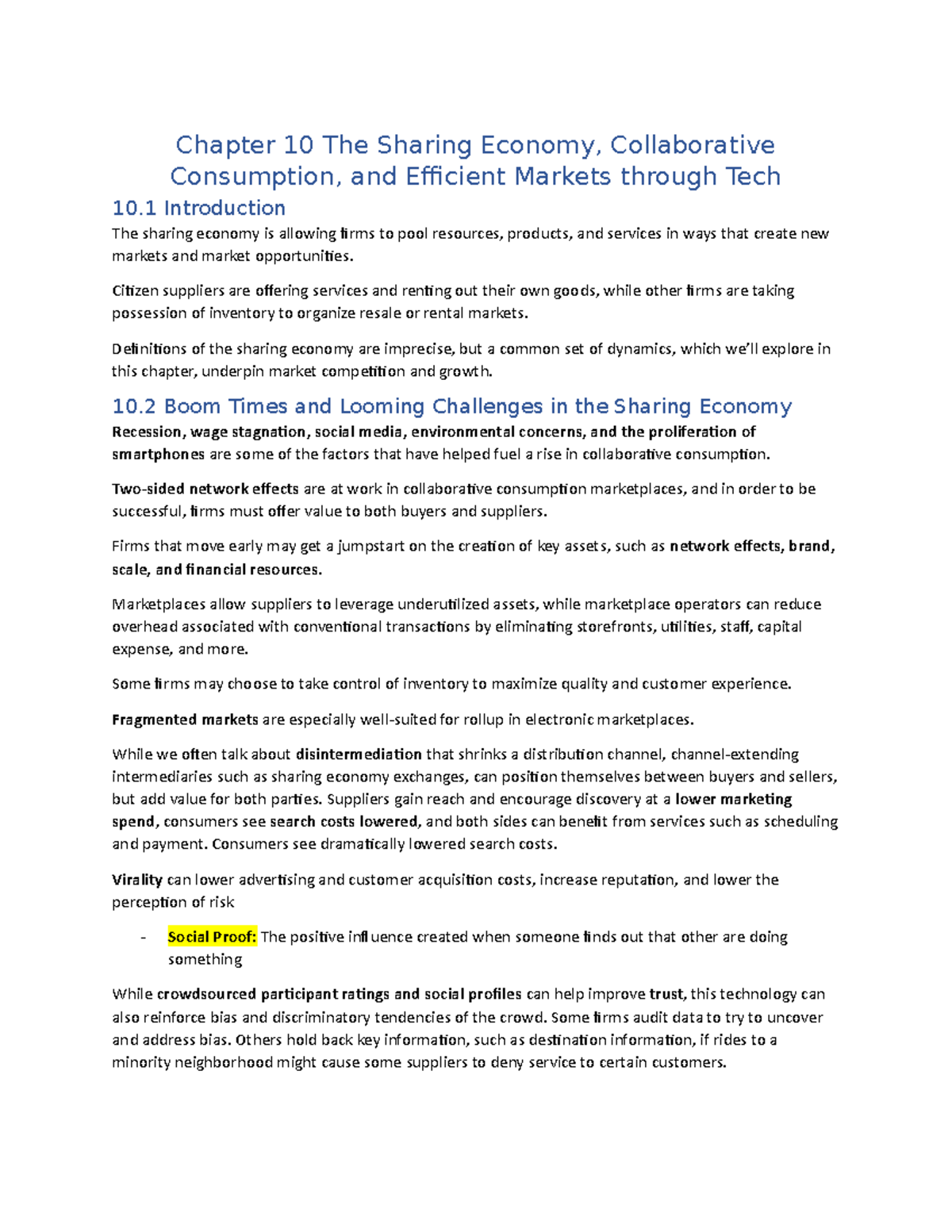 Chapter 10 The Sharing Economy Collaborative Consumption and Efficient ...