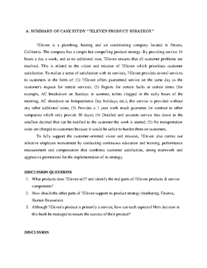 Operations Management - Case Study-3 - products and results of services ...