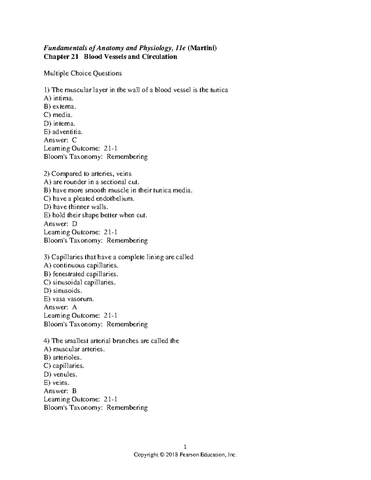 Chapter 21 - 2121 - 1 Fundamentals of Anatomy and Physiology, 11e ...