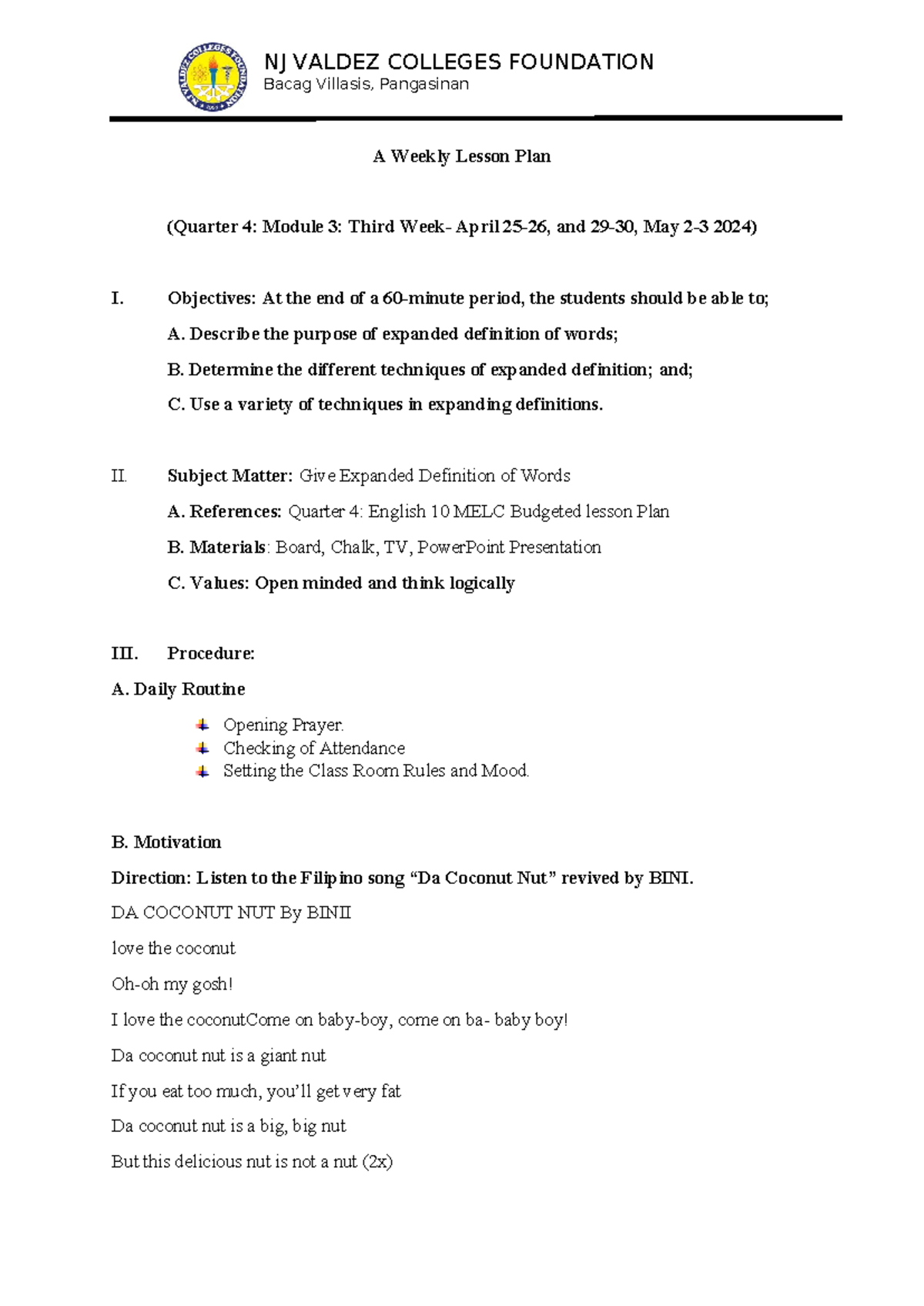 Q4 Third WEEK Module 3 - This is for Grade 10 Students Quarter 4 in ...