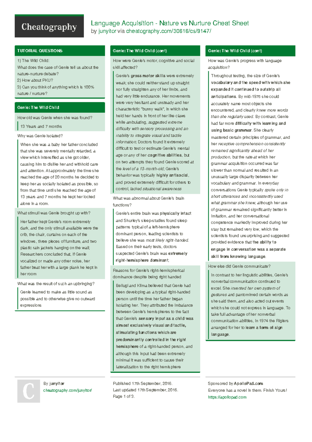 Language acqisition notes - Language Acquisition - Nature vs Nurture ...