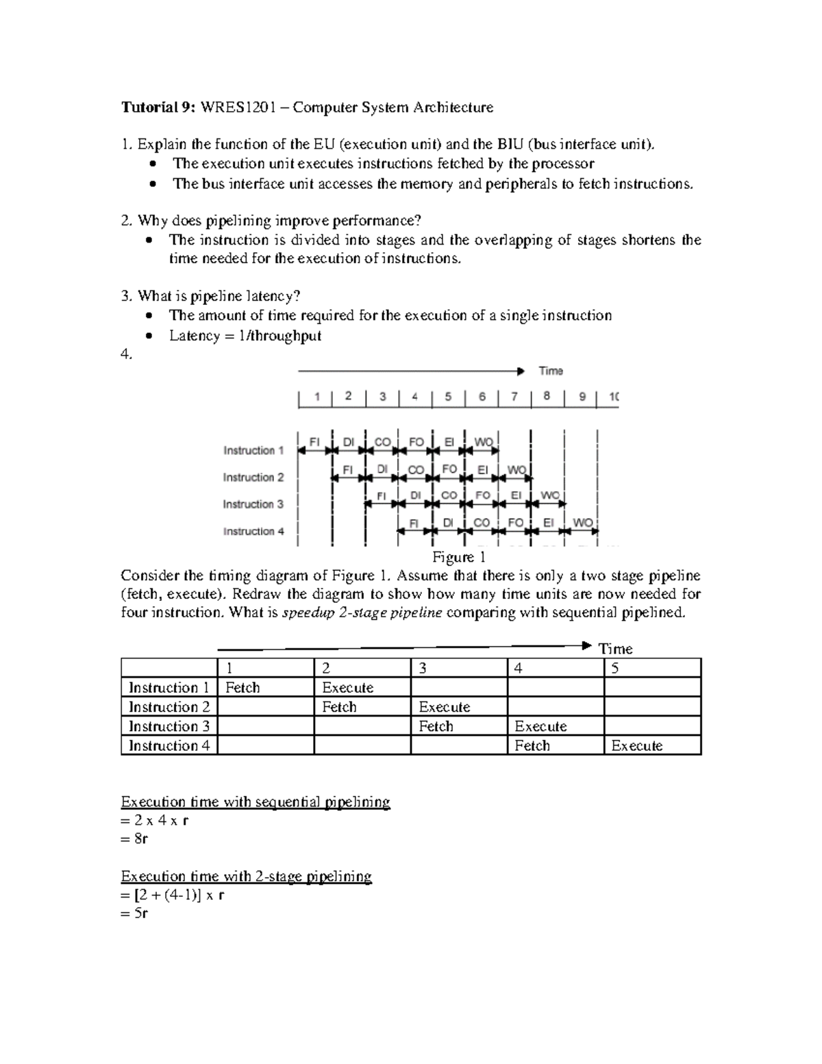 Tutorial 9 Have Fun Tutorial 9 Wres1201 Computer System Architecture Explain The Function 
