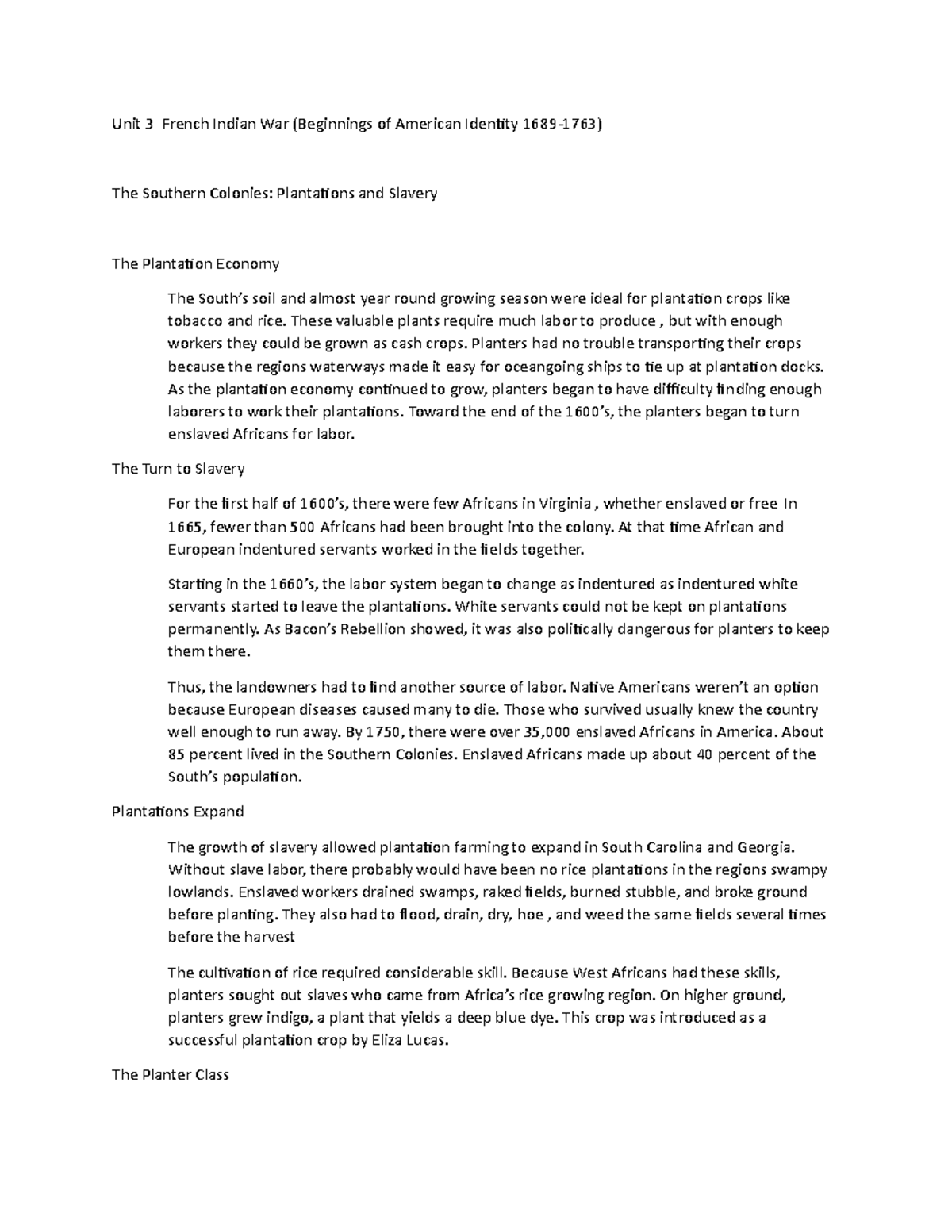 Unit 3 French Indian War-2 - Unit 3 French Indian War (Beginnings of ...