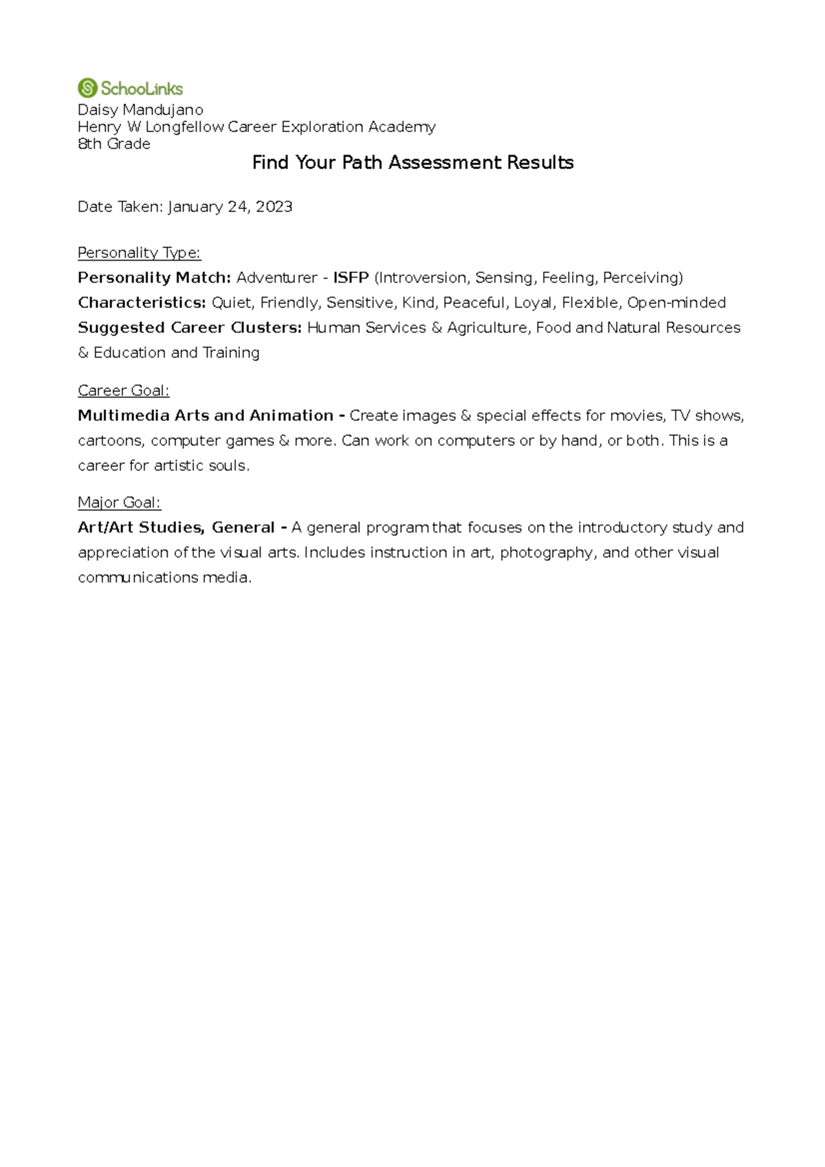 Path report - ... - Daisy Mandujano Henry W Longfellow Career ...