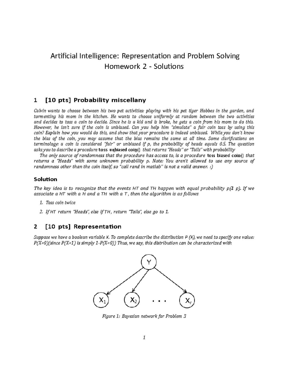Artificial Intelligence Representation and Problem Solving - He wants ...