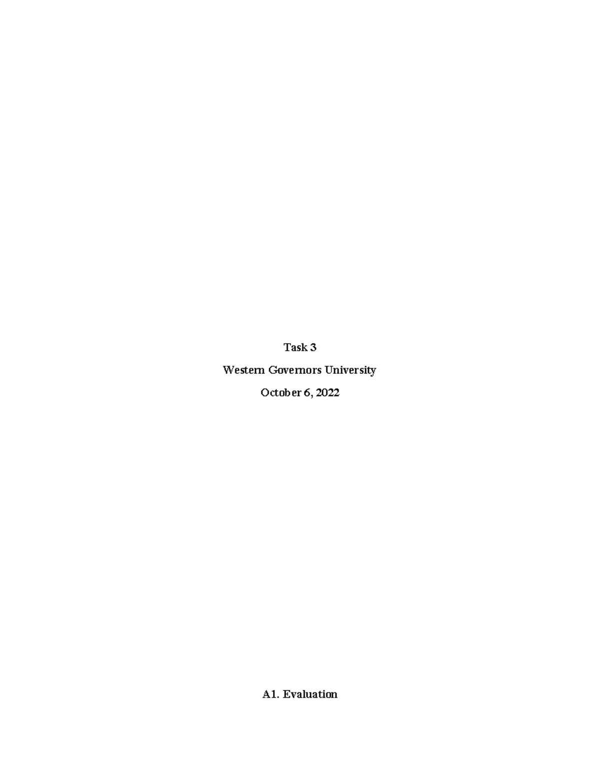 AFT2 Task 3 - AFT2 Task 3- Passed - Task 3 Western Governors University ...