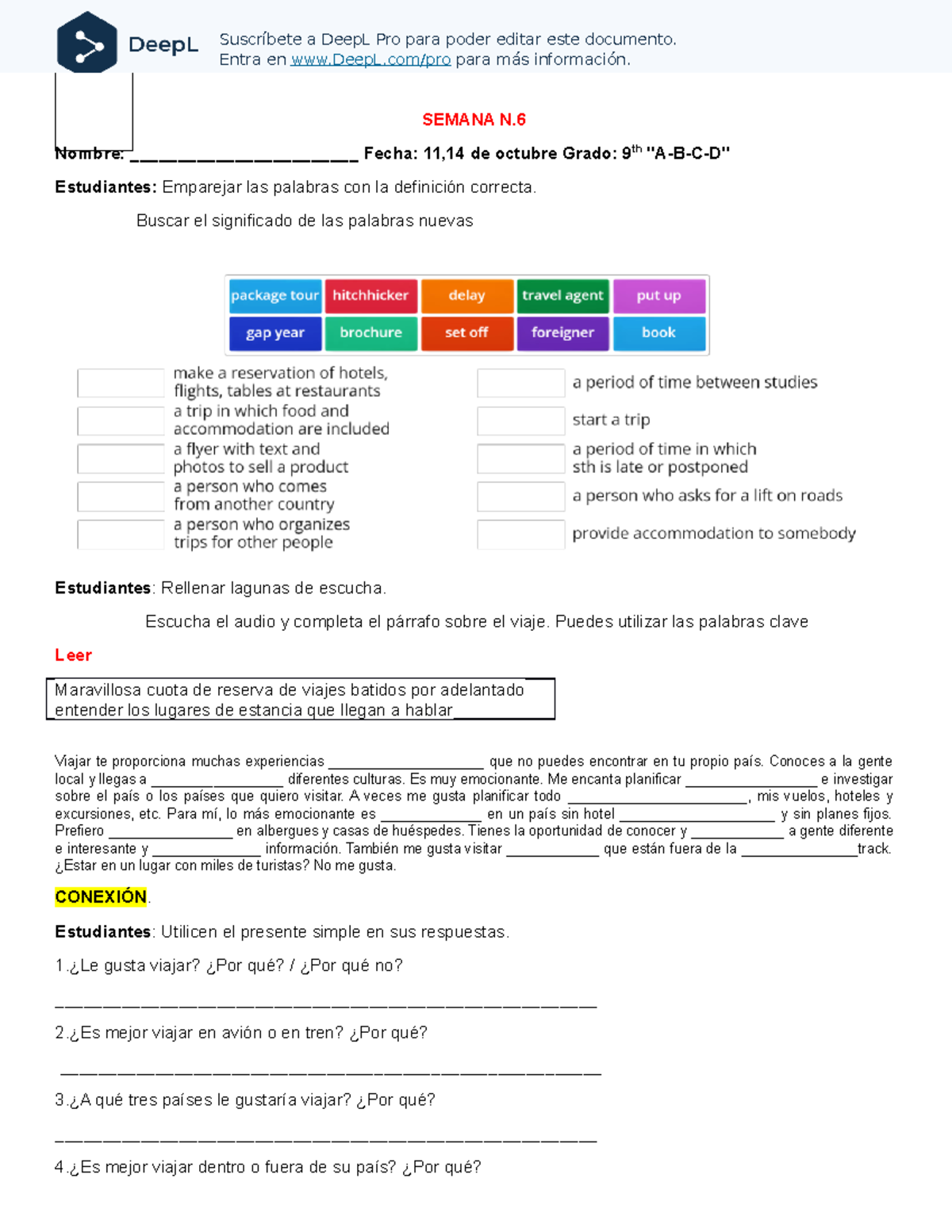 WEEK N 6 es - ddfff - SEMANA N. Nombre: ________________________ Fecha ...