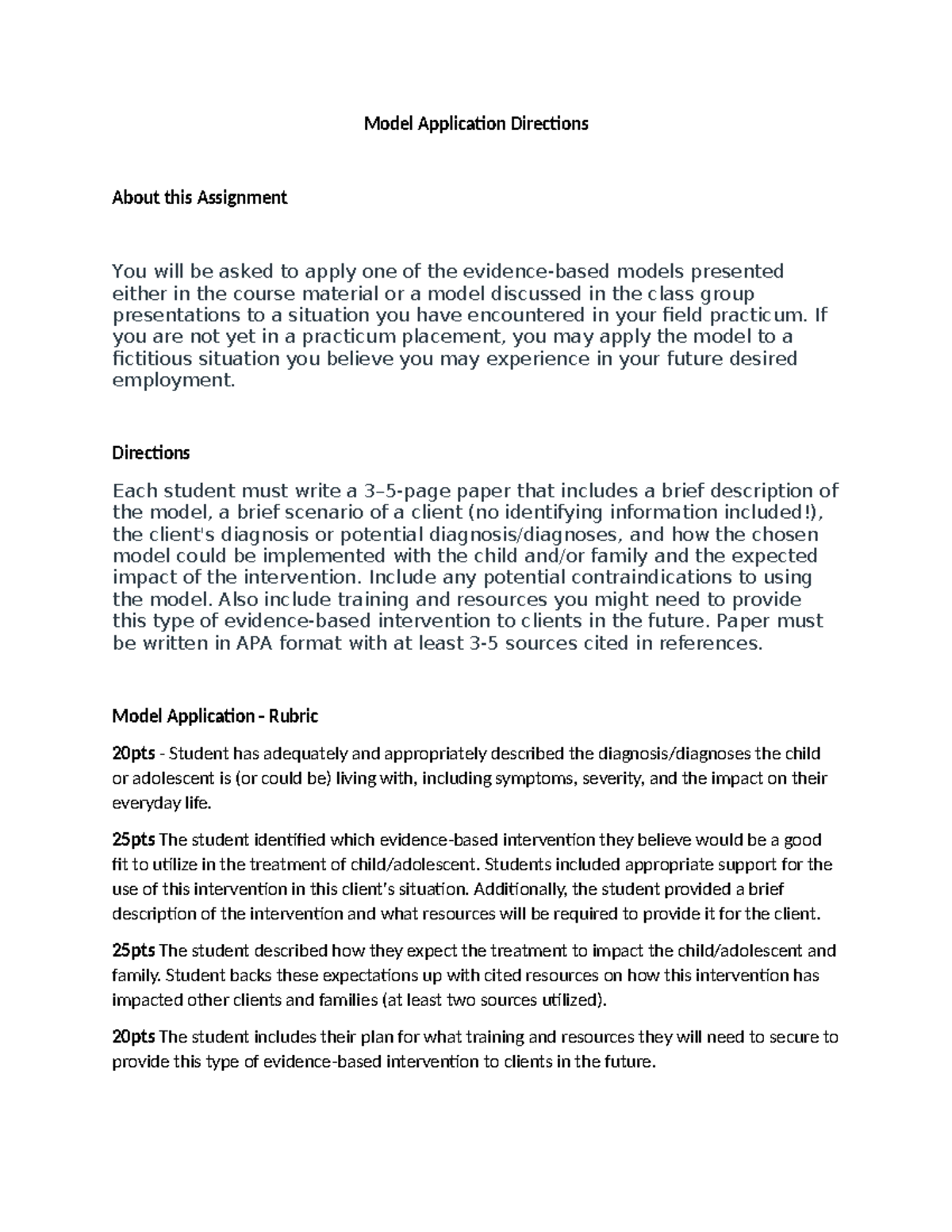 Directions Rubric - What you need to watch out for in your paper ...