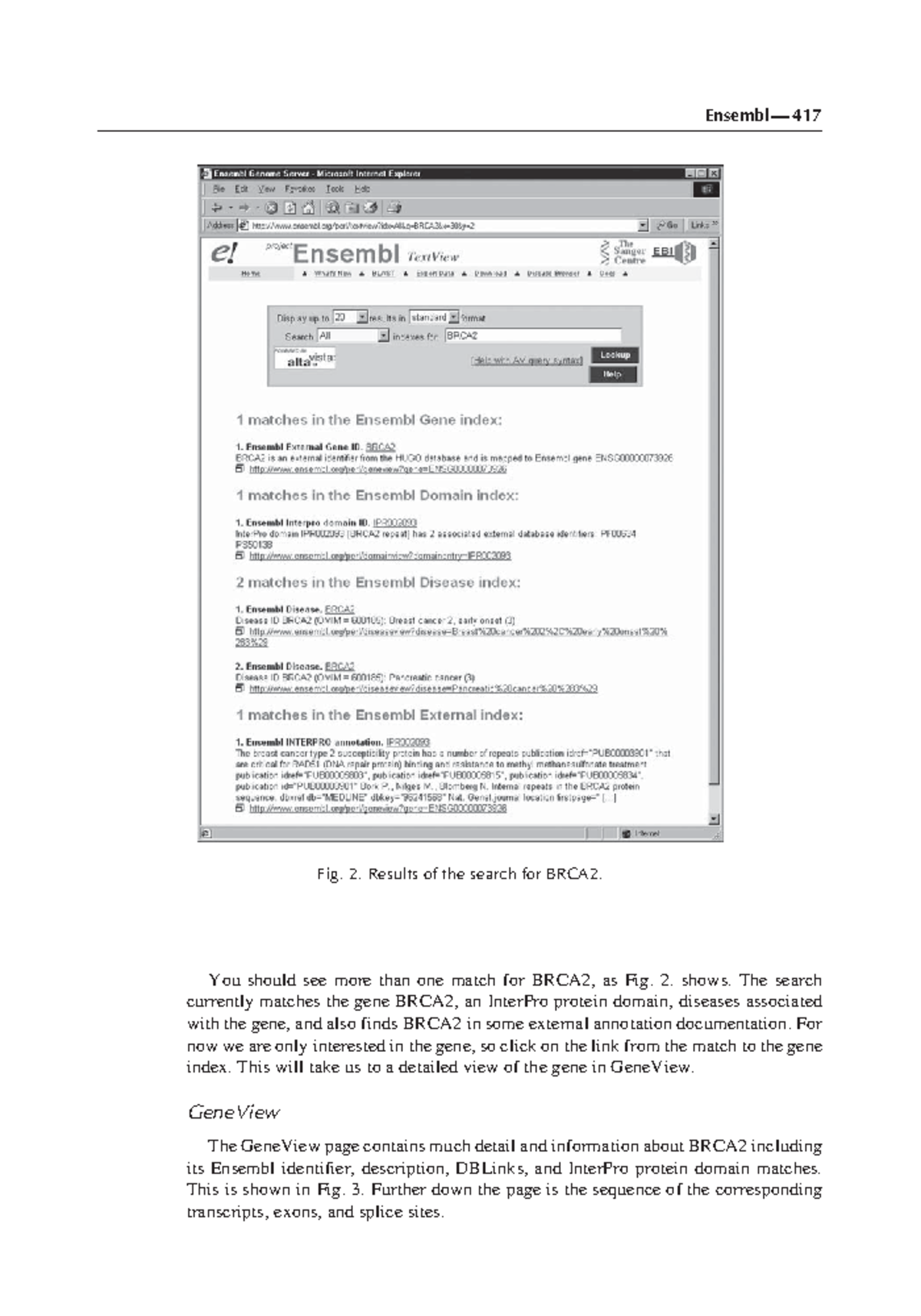 Introduction to bioinformatics-144 - Ensembl — 417 You should see more ...