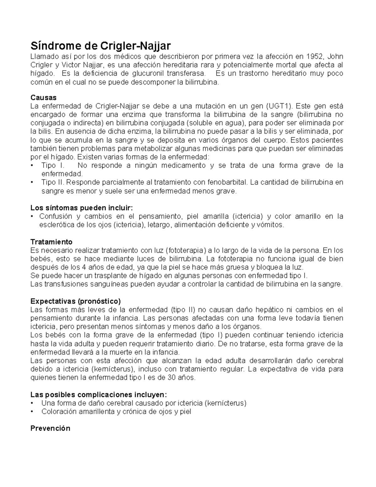 Síndrome de Crigler - Síndrome de Crigler-Najjar Llamado así por los ...