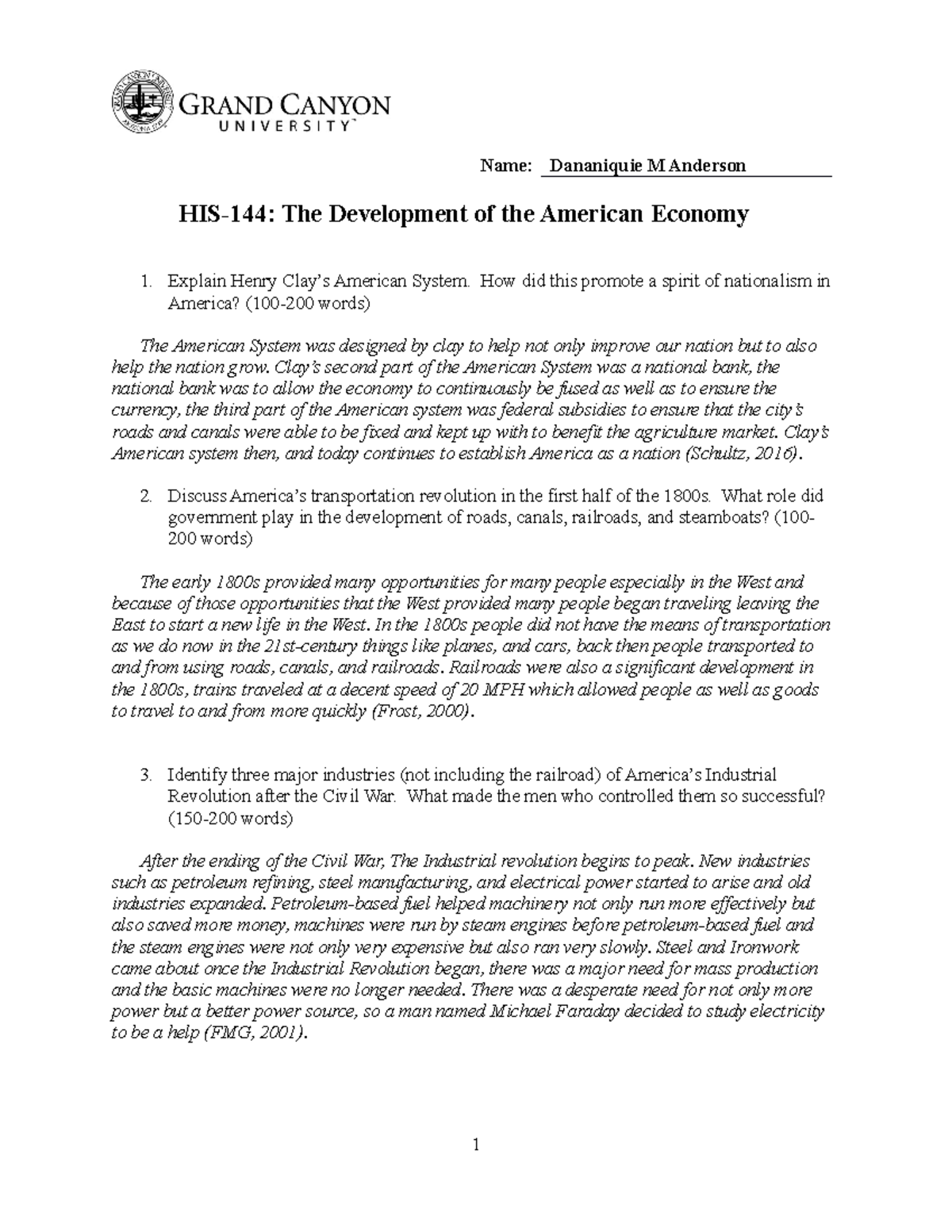 HIS-144.T4.Developmentofthe American Economy Worksheet Online done ...