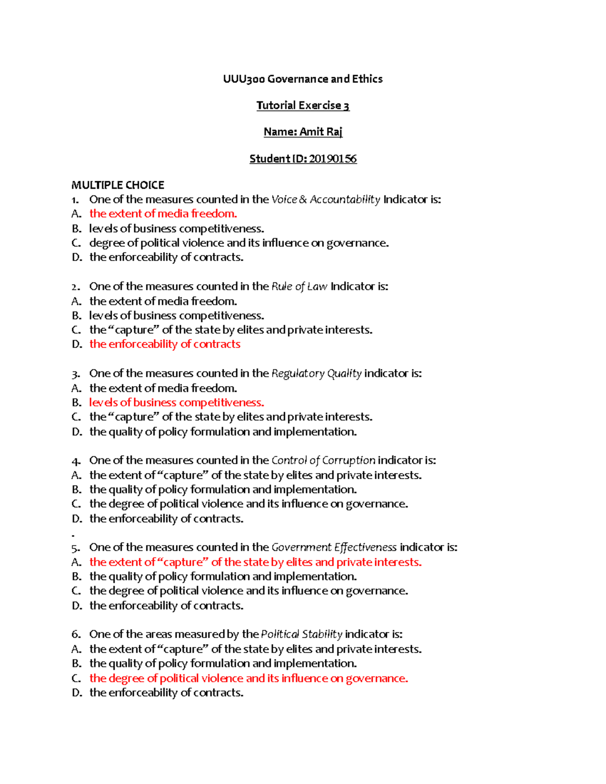 Tutorial 3 2021 auditing and assurance services - UUU300 Governance and ...