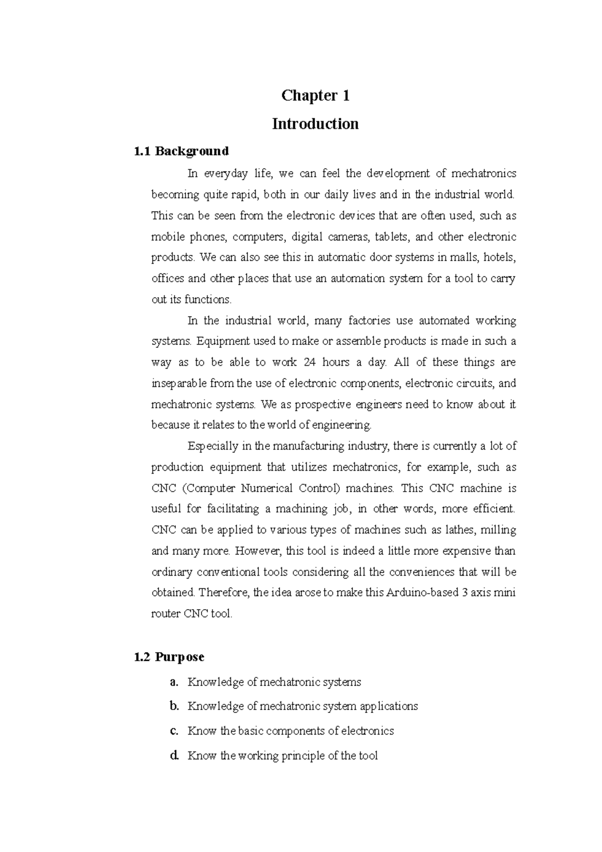 Chapter 1 Mechatronics Report - Chapter 1 Introduction 1 Background In ...