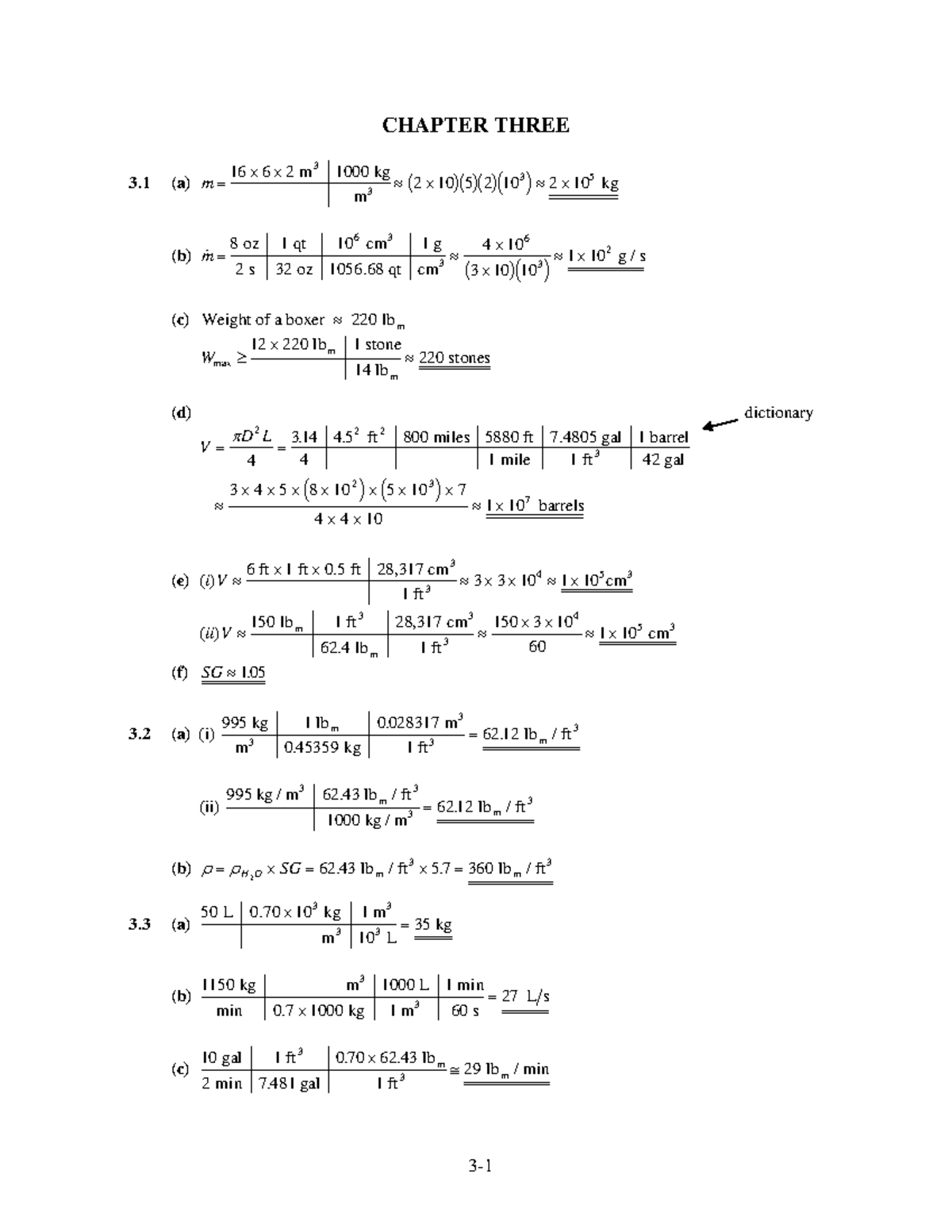 Ch03 - answer for felder's principle of chemical processes - CHAPTER ...