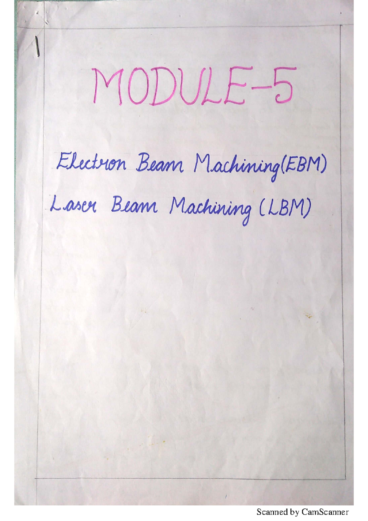 Module 5 - AMT - Mechanical Engineering - Studocu