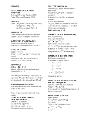 Lecture 1 - differential equations - ° Lecture 1 (08/23/2022) .* ̊ l e ...