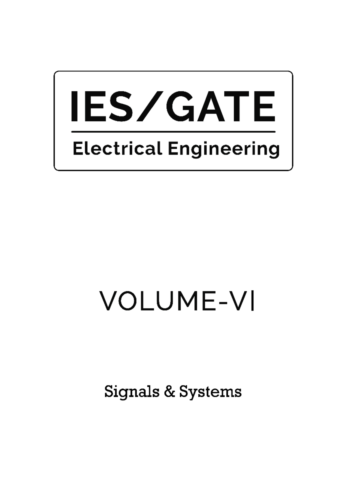 GATE EE Samples Vol - Summary Electrical engineering - CONTENT Signal ...