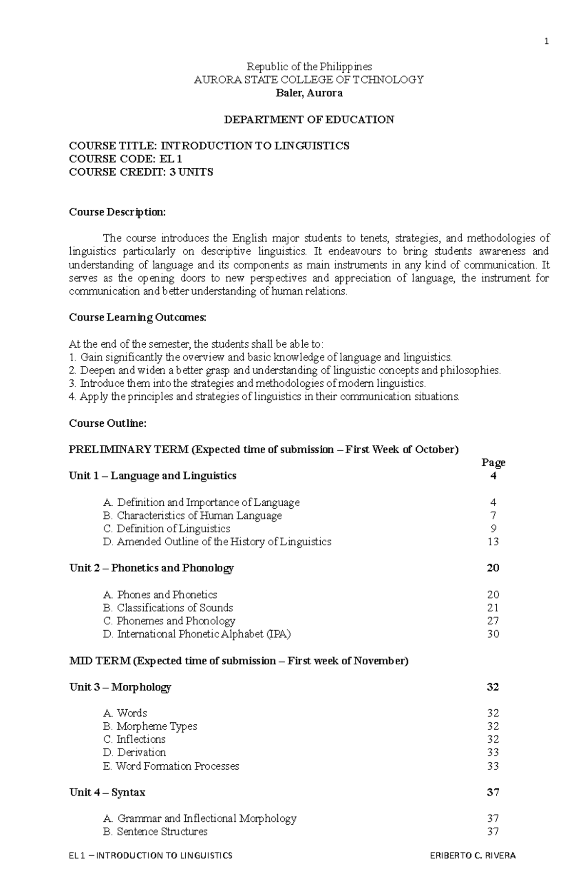 Linguistics Worktext 2020 2021 - Republic of the Philippines AURORA ...