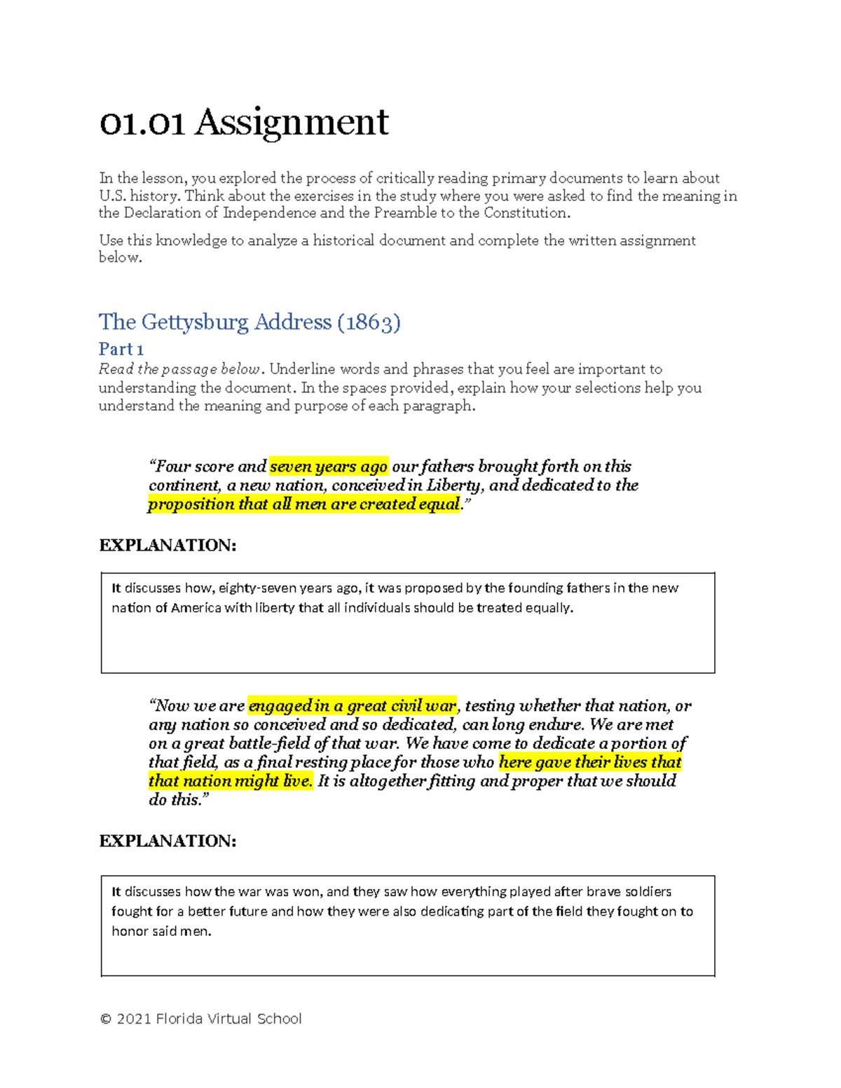0101 assignment template redo - 01 Assignment In the lesson, you ...