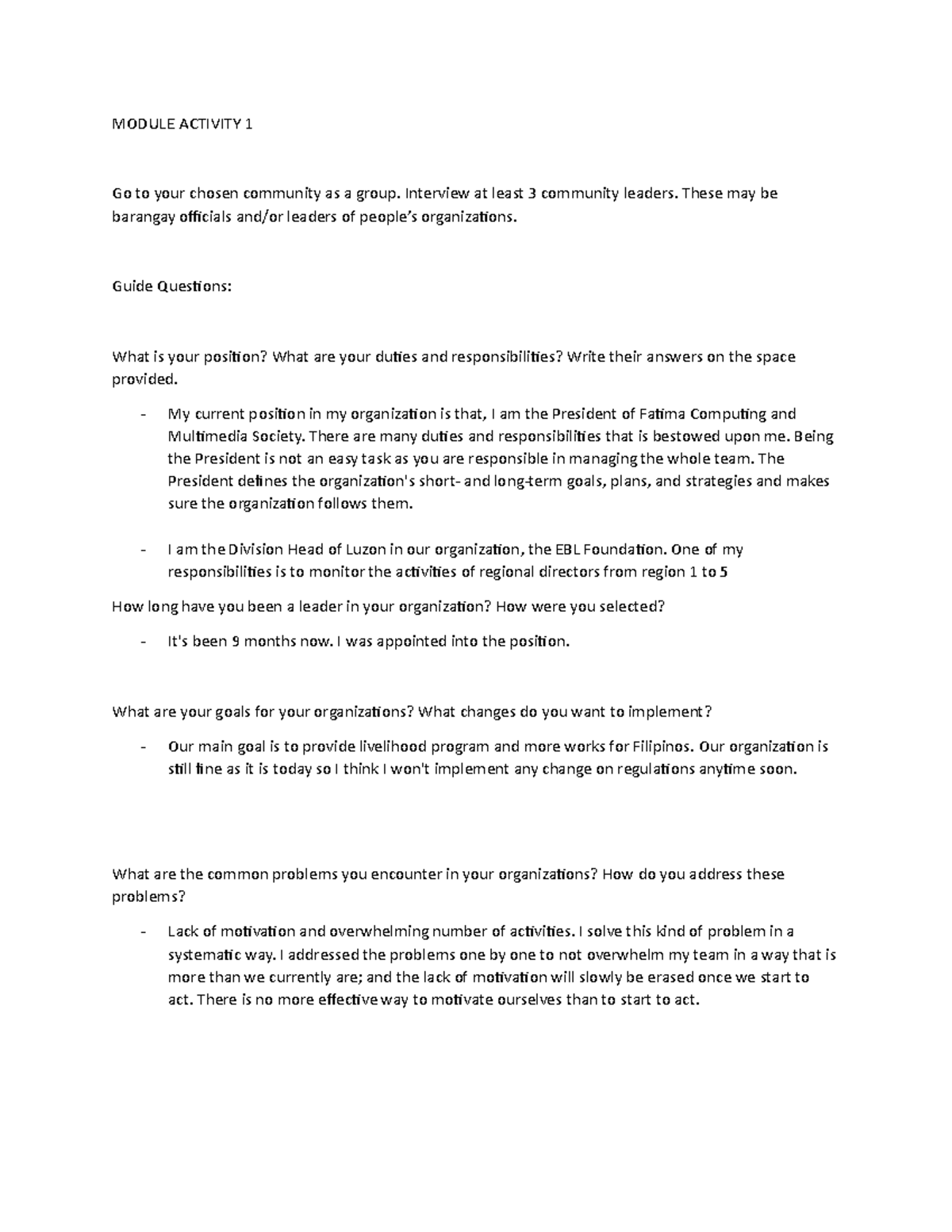 KOYA Kenneth - share - Go to your chosen community as a group ...