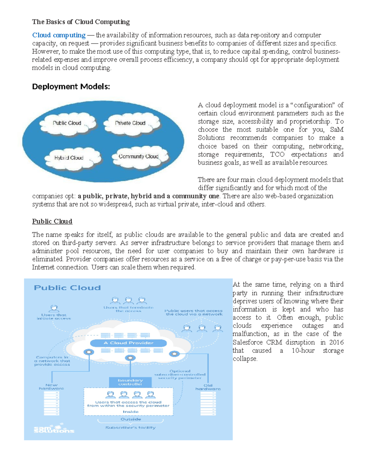 CC Unit 3-Deployment model - The Basics of Cloud Computing Cloud ...