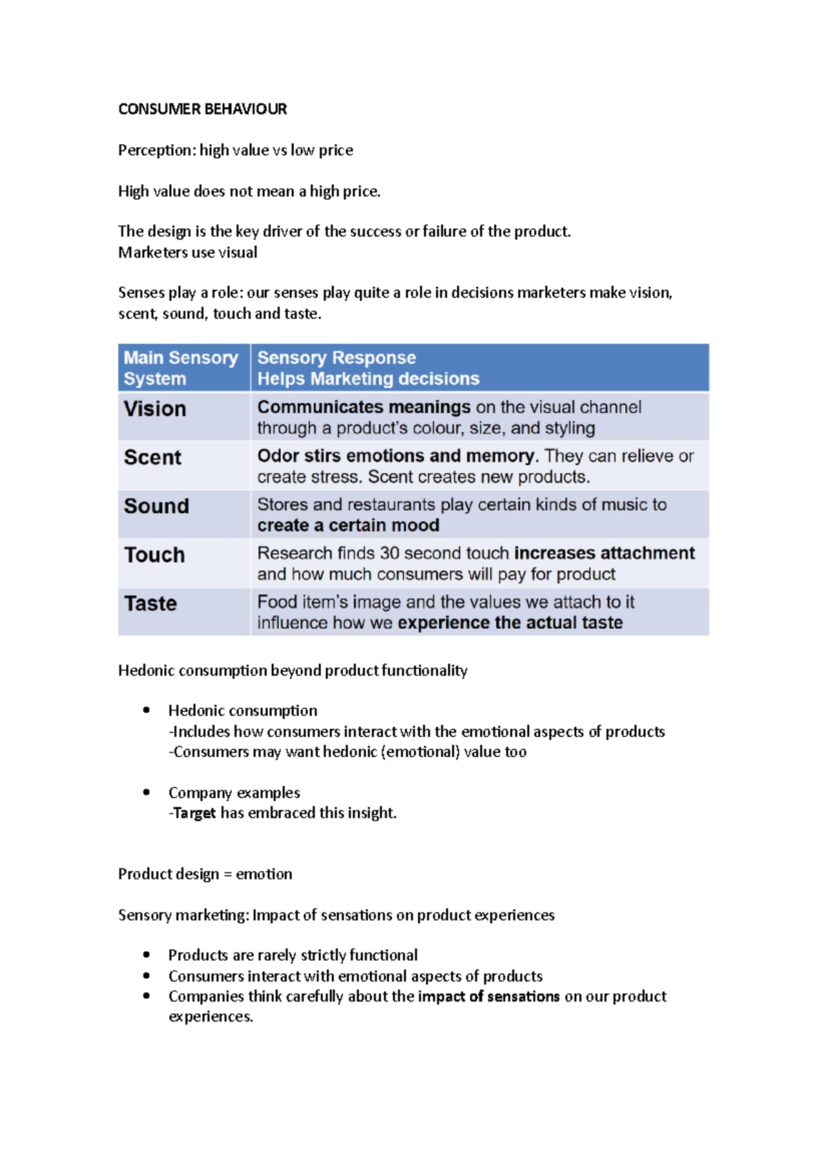 Consumer Behaviour: introduction to the subject - MKT 732 - Studocu