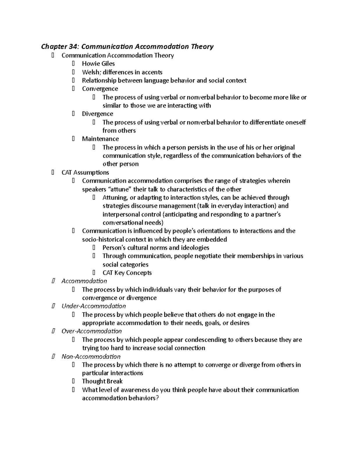 Chapter 34 Communication Acommodation Theory - Chapter 34 ...