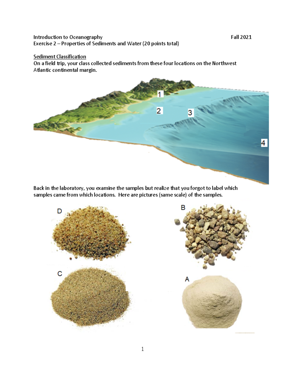 Exercise 2 Sediment Classification and Seawater Properties ...