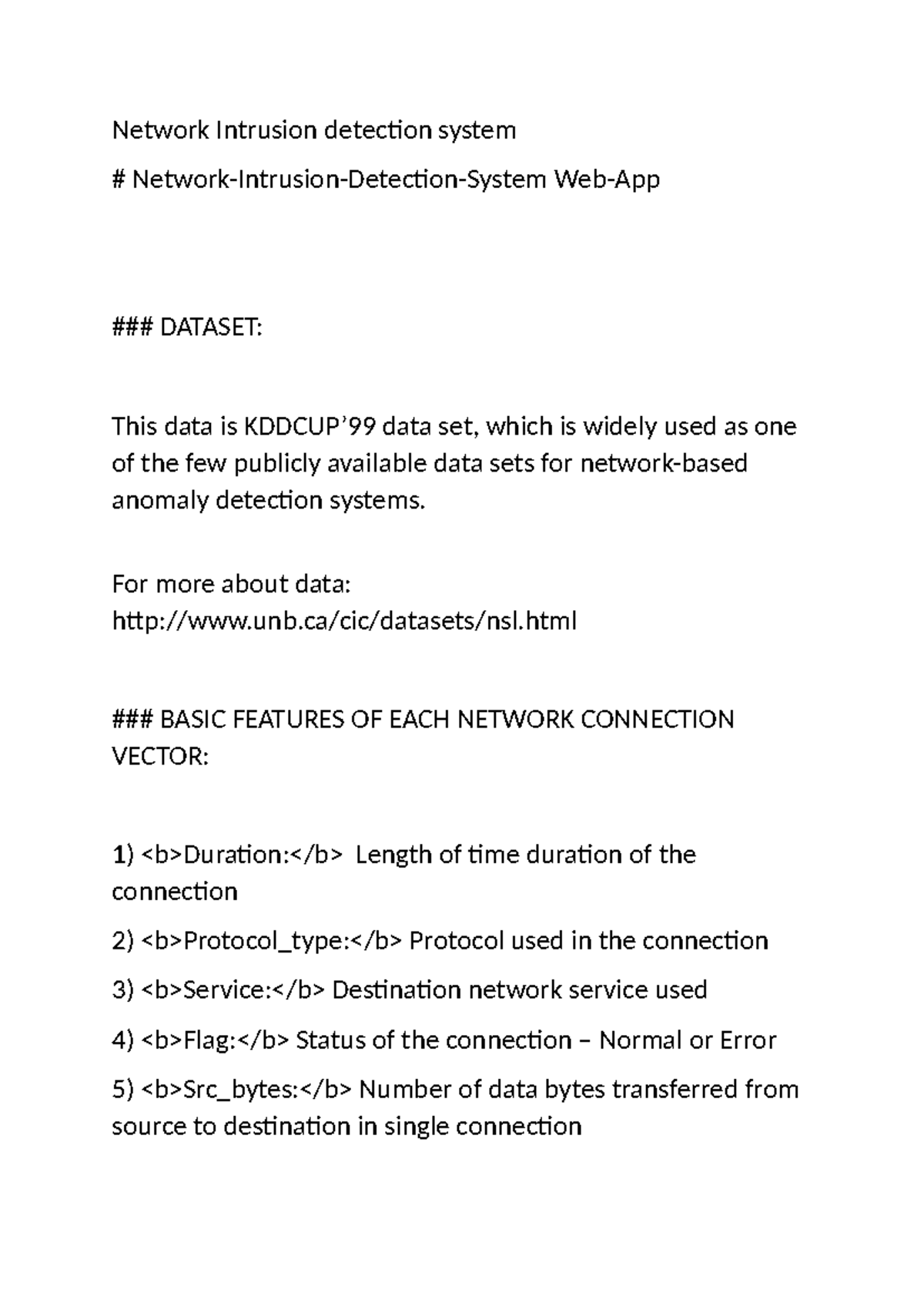 Network Intrusion detection system final year project - Network ...