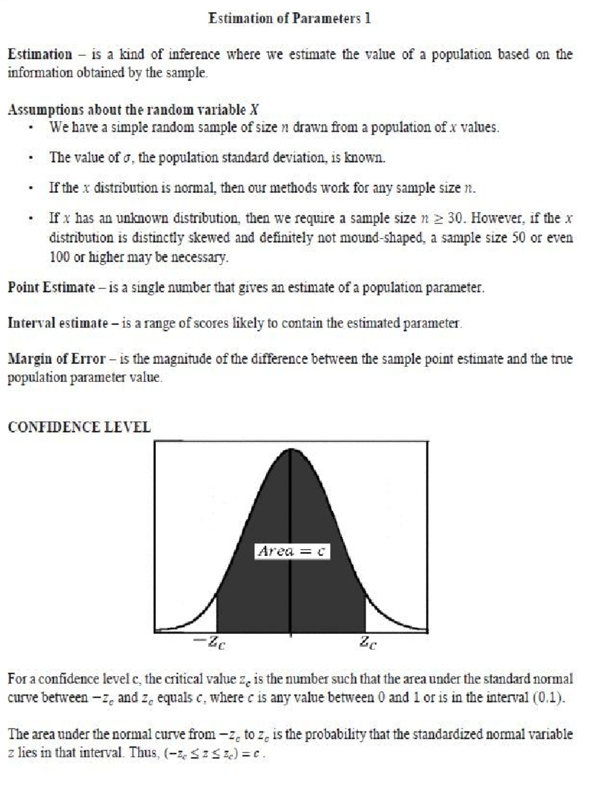 01 Estimation Parameter 1 - Estimation of Parameters 1 Estimation is a ...