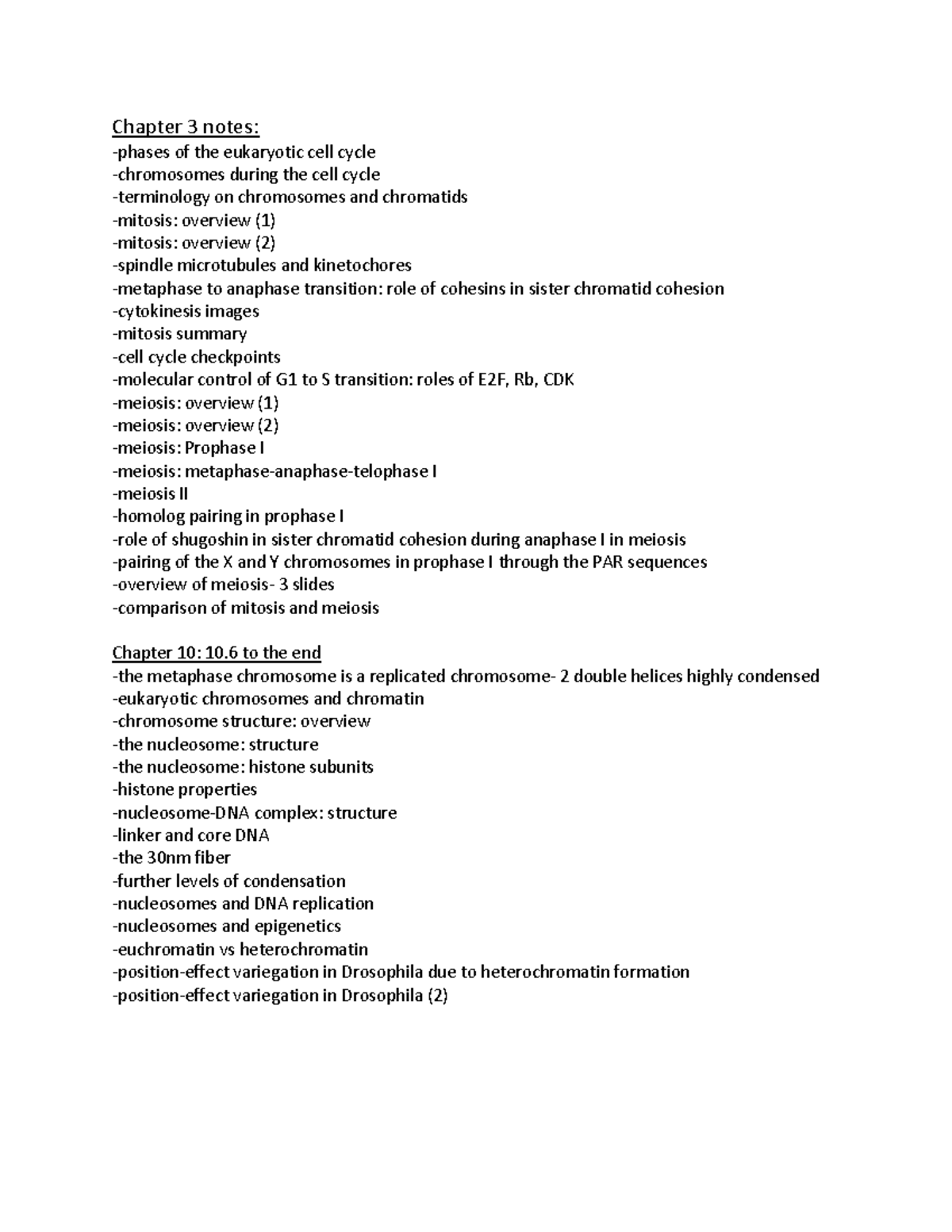 Chapter 3 Notes Chapter 3 Notes phases Of The Eukaryotic Cell Cycle