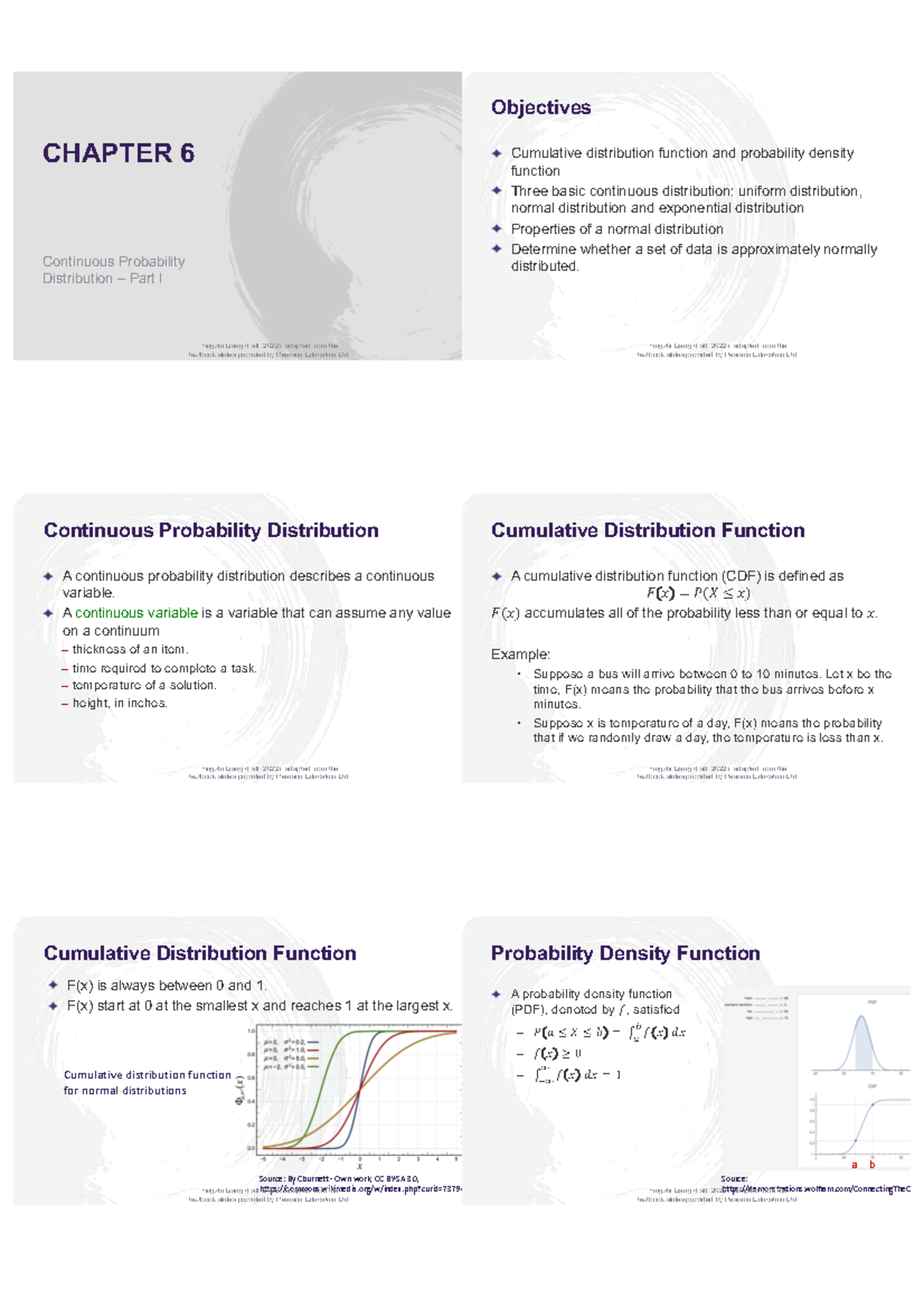 DSME2011 chapter 6 - CHAPTER 6 Continuous Probability Distribution ...