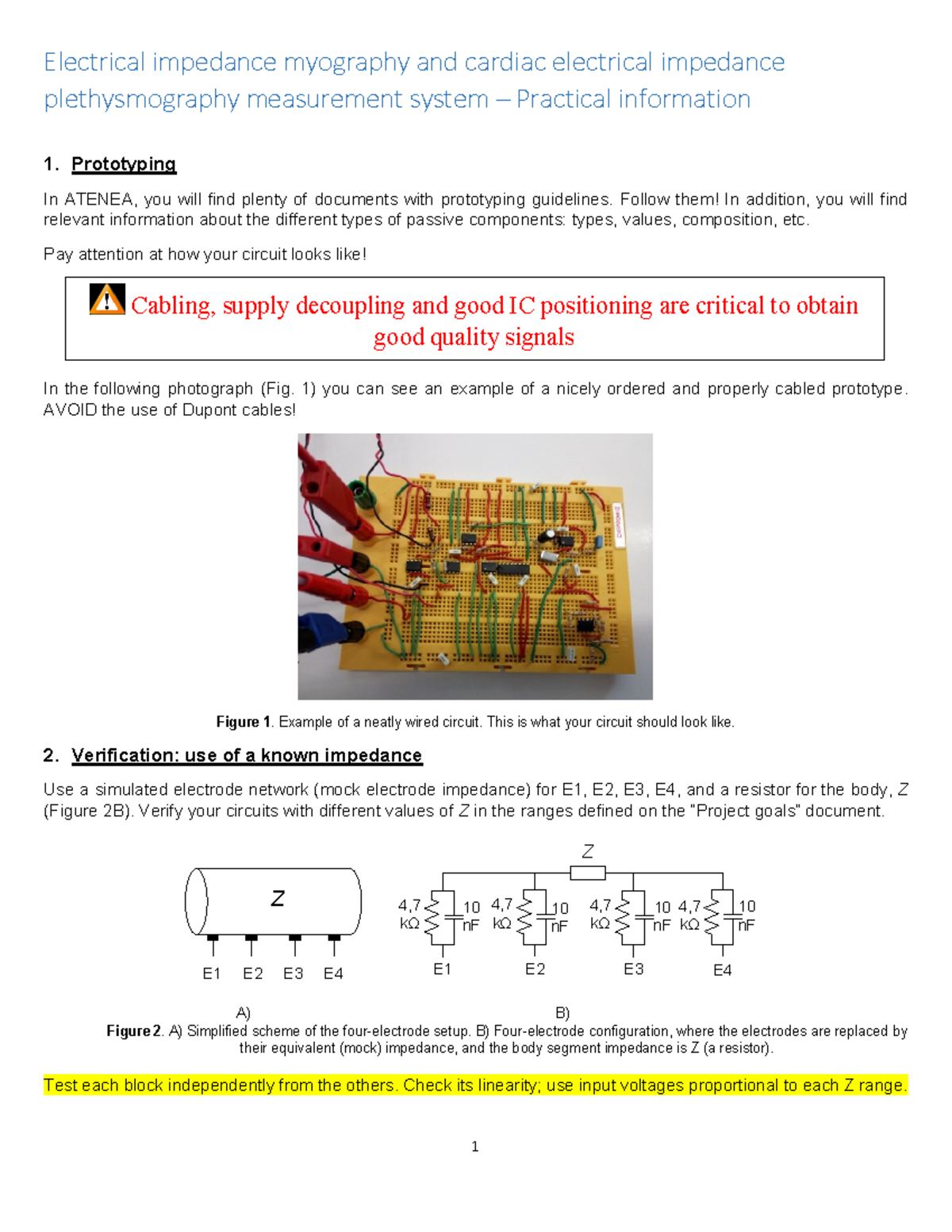CET project - practical info - Electrical impedance myography and ...