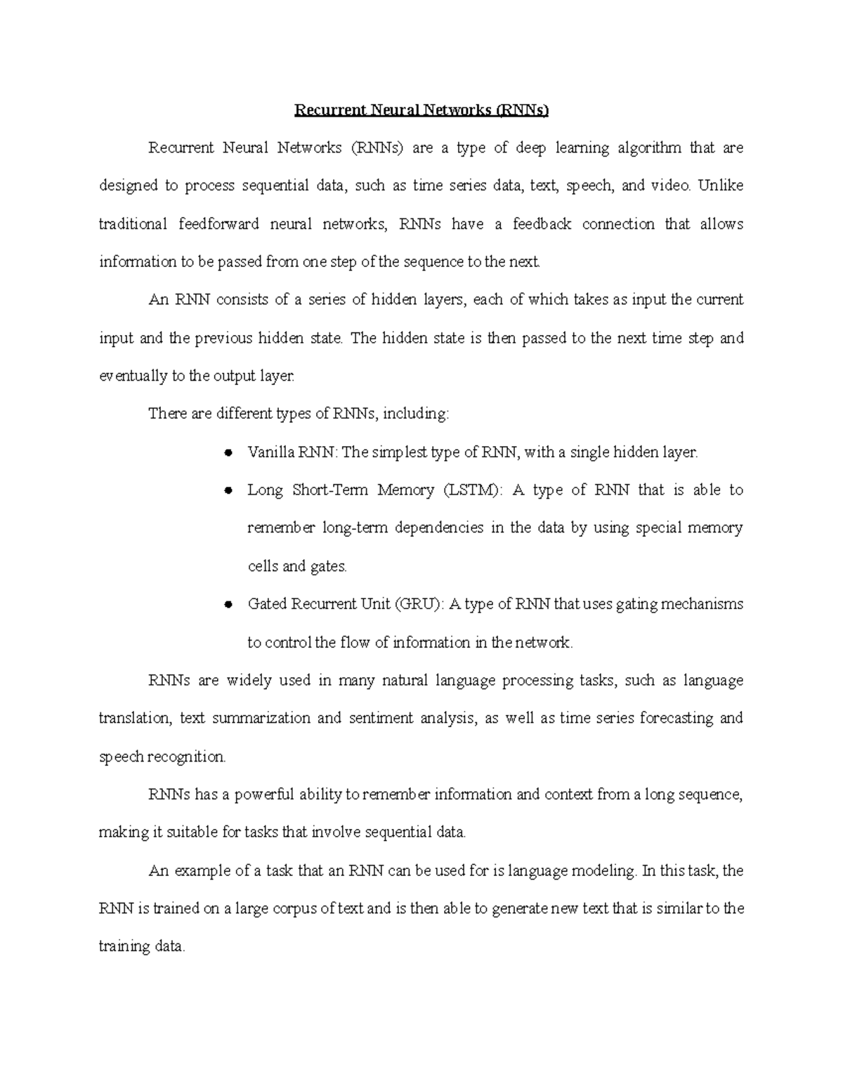 Recurrent Neural Networks Rnns Unlike Traditional Feedforward Neural Networks Rnns Have A