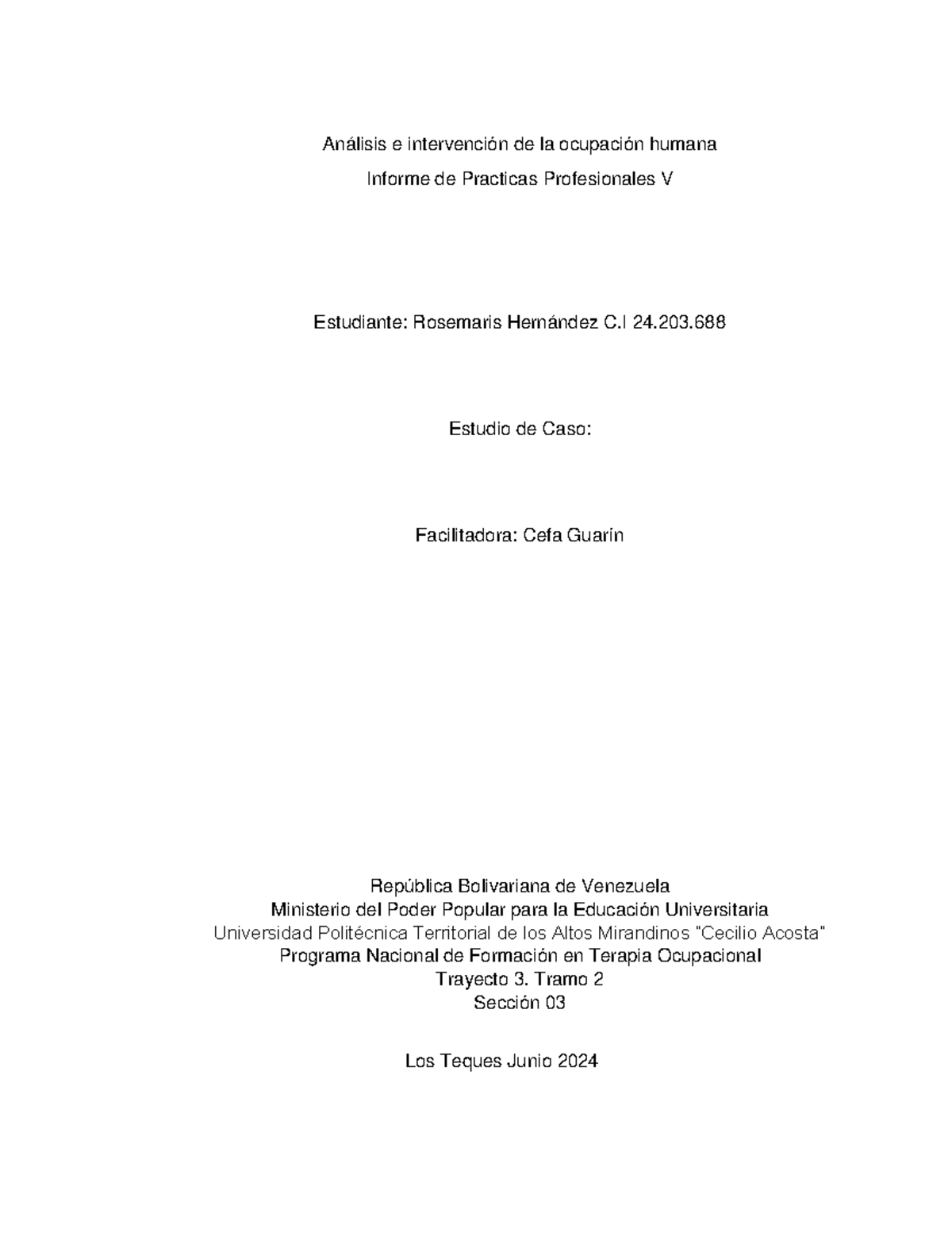 Análisis e intervención de la ocupación humana - Análisis e ...