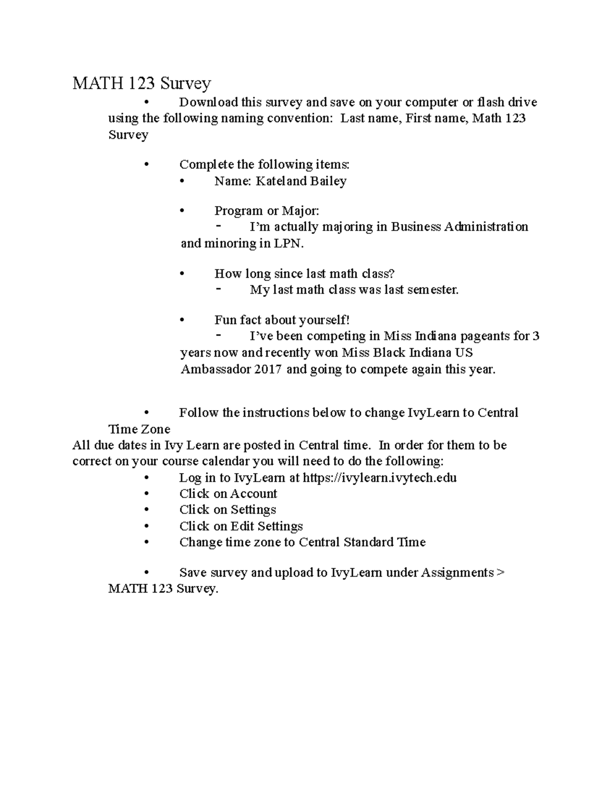 Course notes for Math 123 Survey Survery - MATH 123 Survey Download ...
