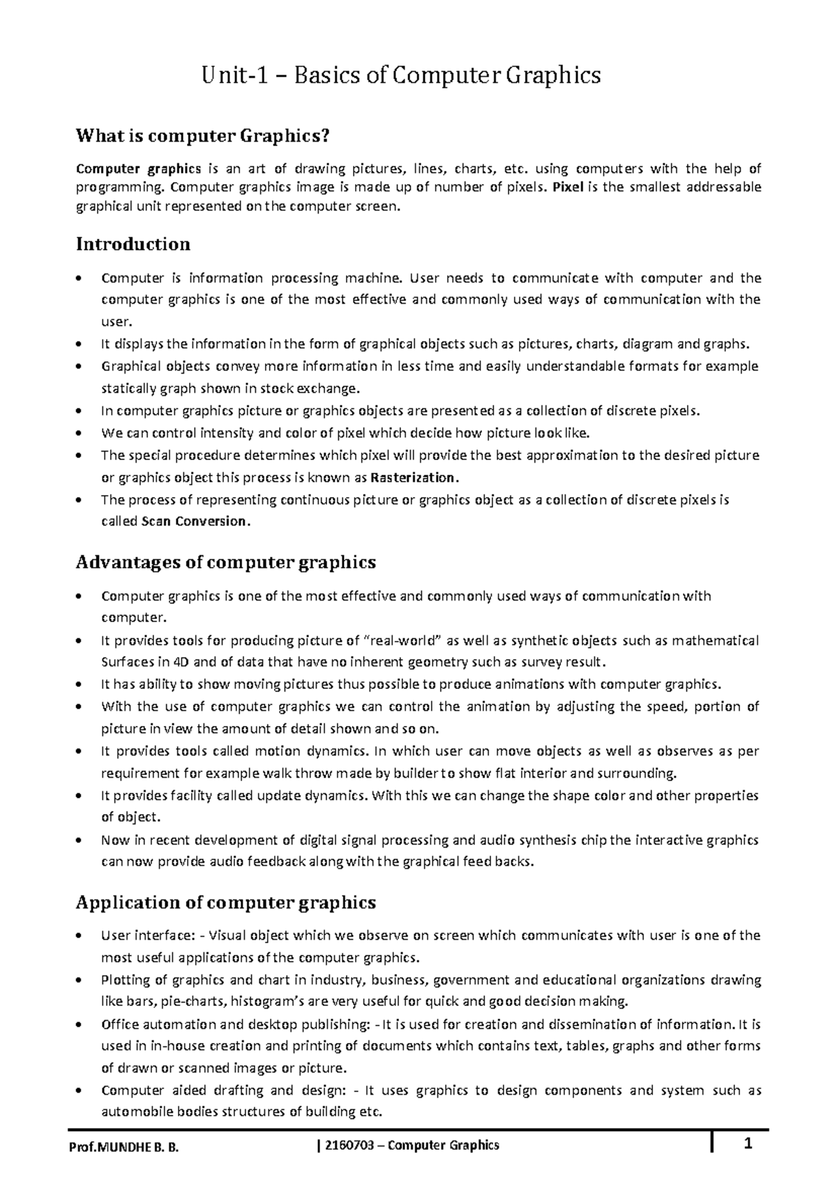Computer Graphics Notes - What is computer Graphics? Computer graphics ...